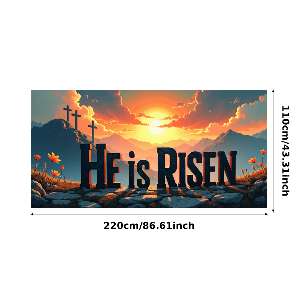 Religious Themed Cloudy Background Easter Backdrop Banner with Crosses ...