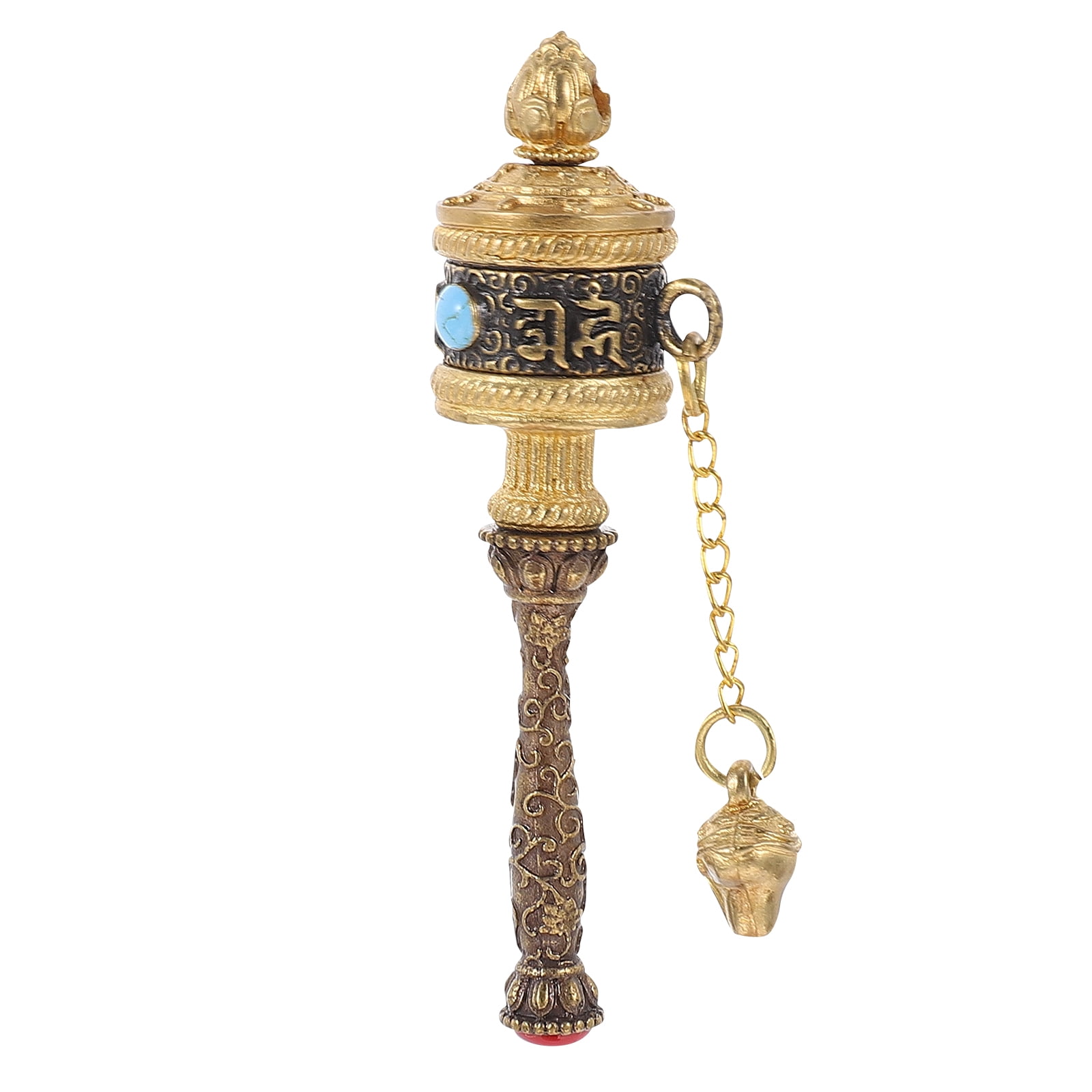 Religious Themed Decoration Prayer Wheel Small Gong Hand Bell Held ...