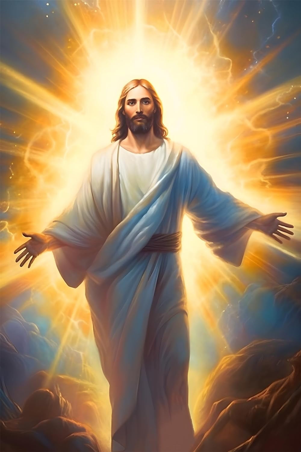 Religious Themes Canvas Print Wall Art - Holy Light Jesus - Nature ...