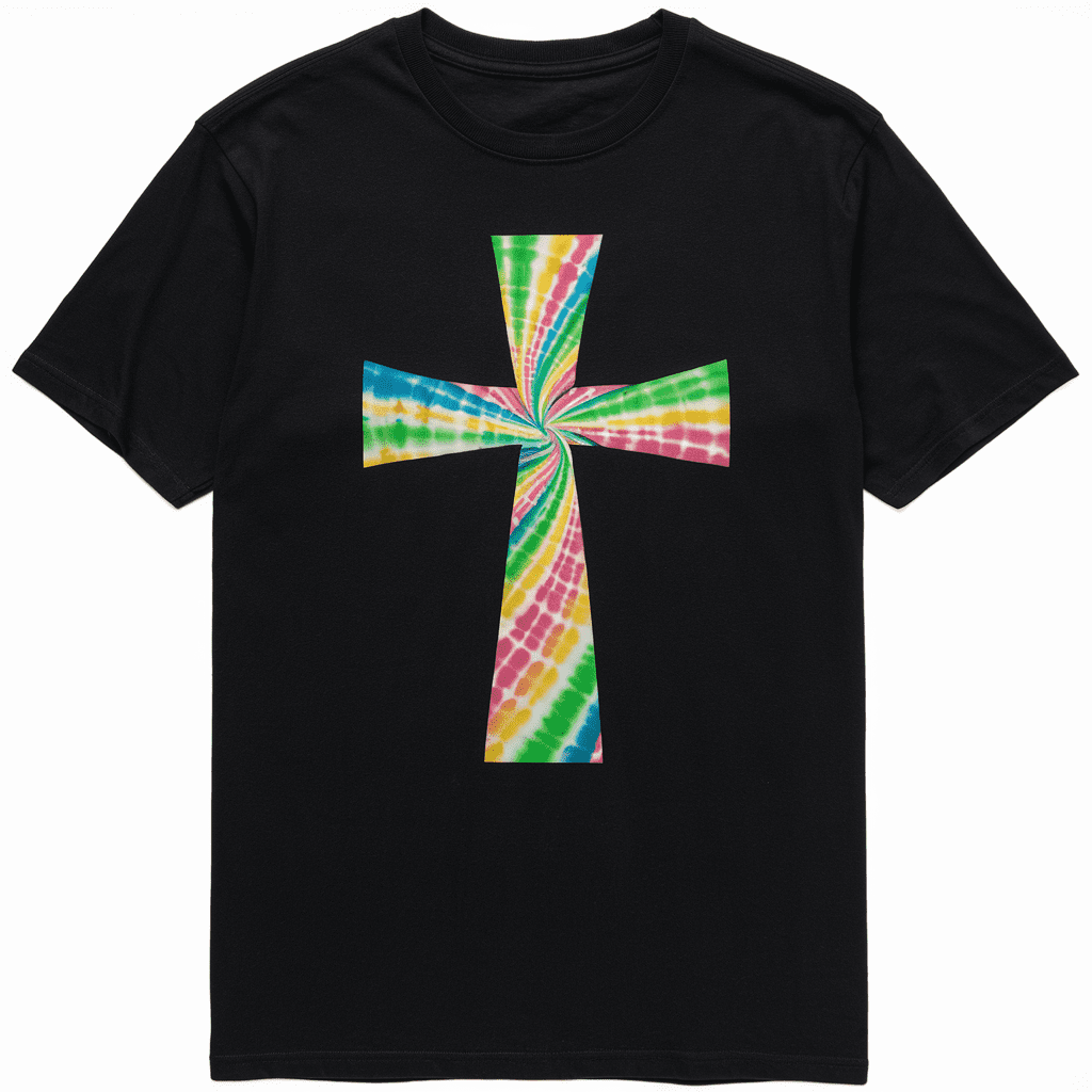 Religious Tie Dye Faith Cross God Jesus Hippie Christian T-Shirt ...
