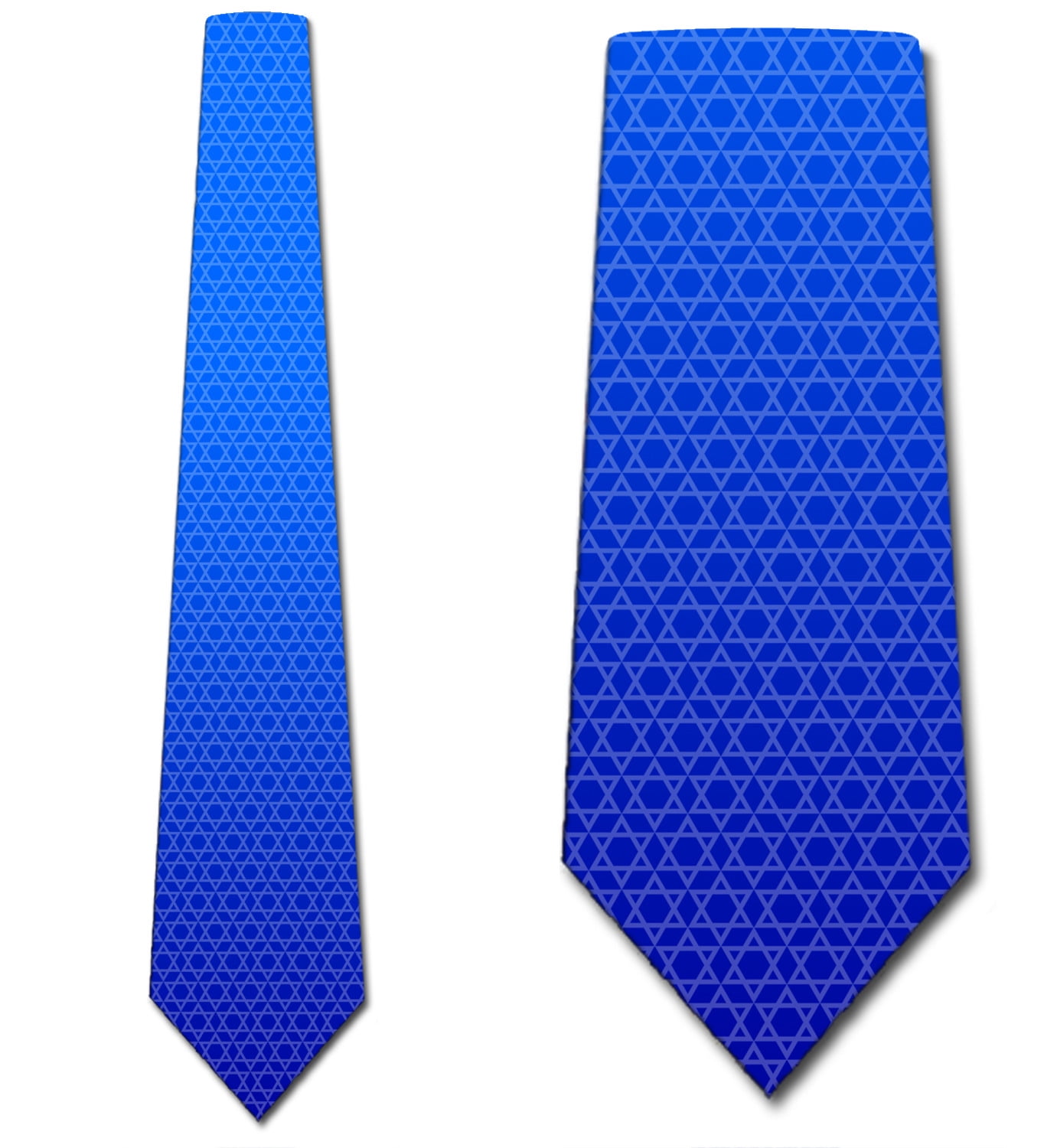 Religious Ties Mens Jewish Star of David Blue Necktie by Three Rooker ...