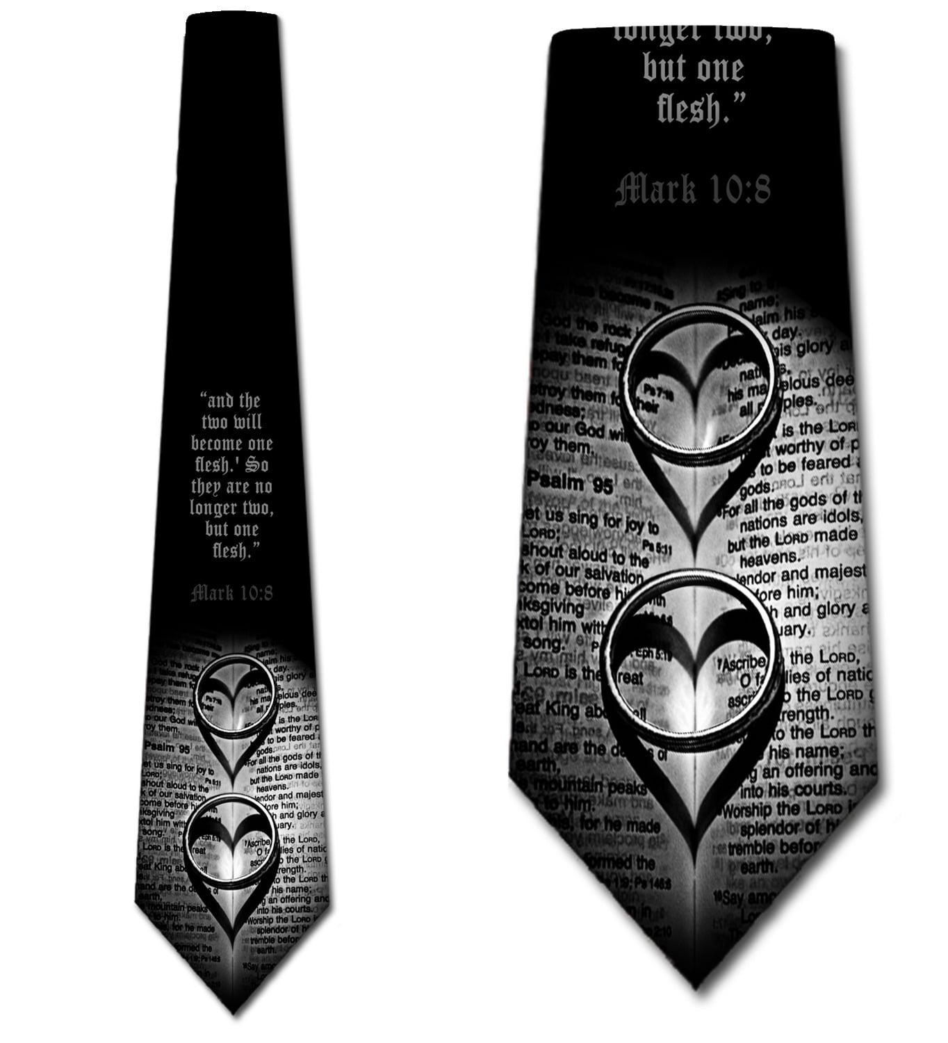 Religious Ties Mens Wedding Bible Necktie by Three Rooker - Walmart.com