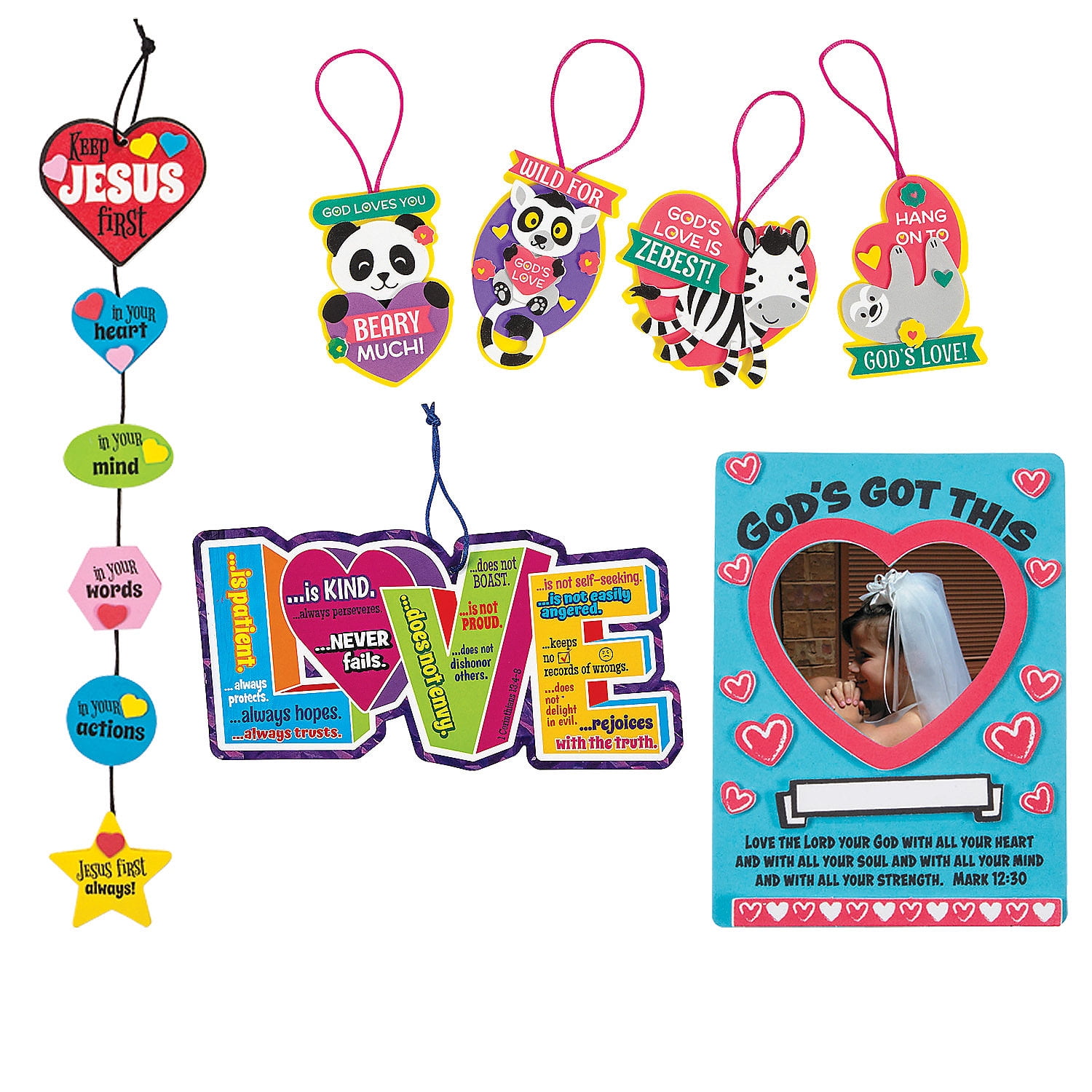 Religious Valentine’s Day Bulk Craft Assortment - Makes 96, Craft Kits ...