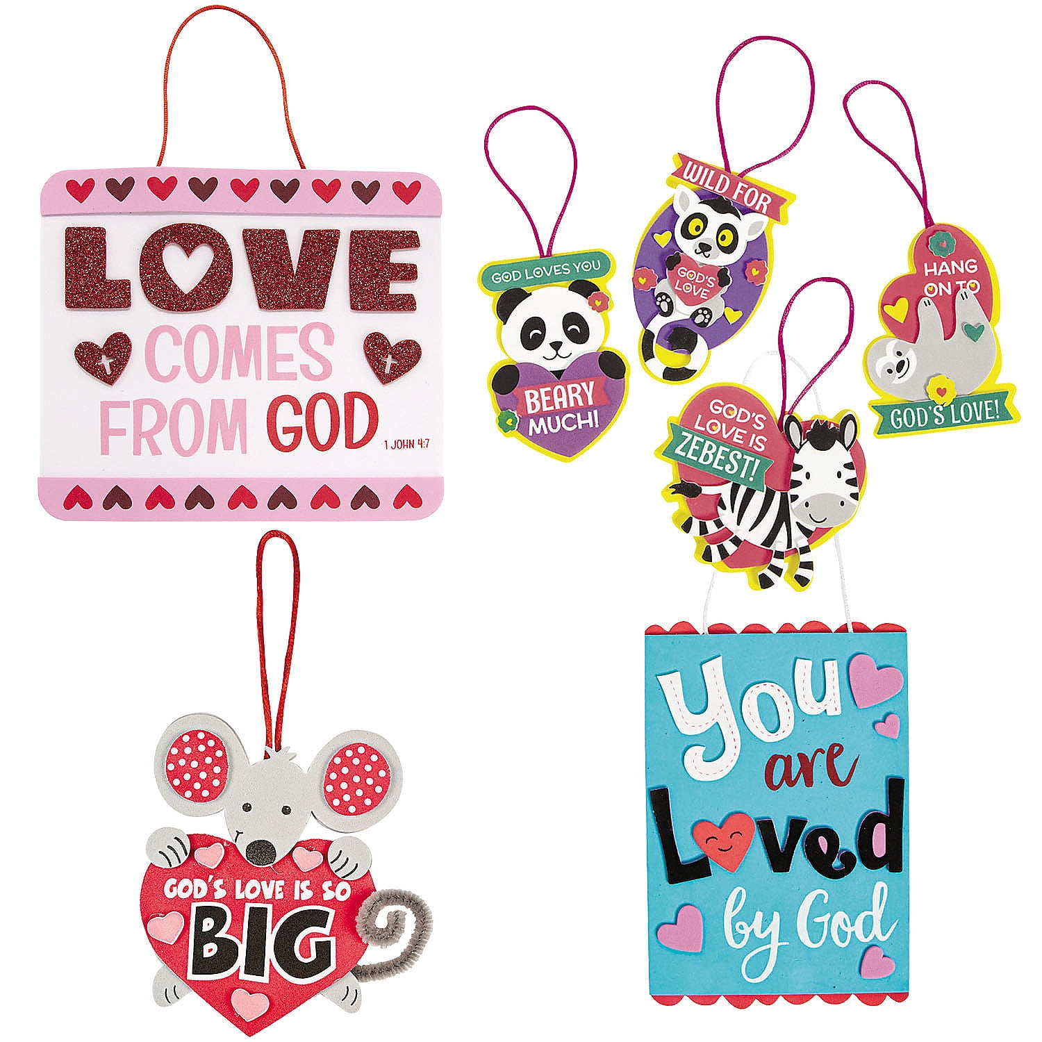 Religious Valentine’s Day Craft Kit Assortment Bulk 48 Pc - Walmart.com