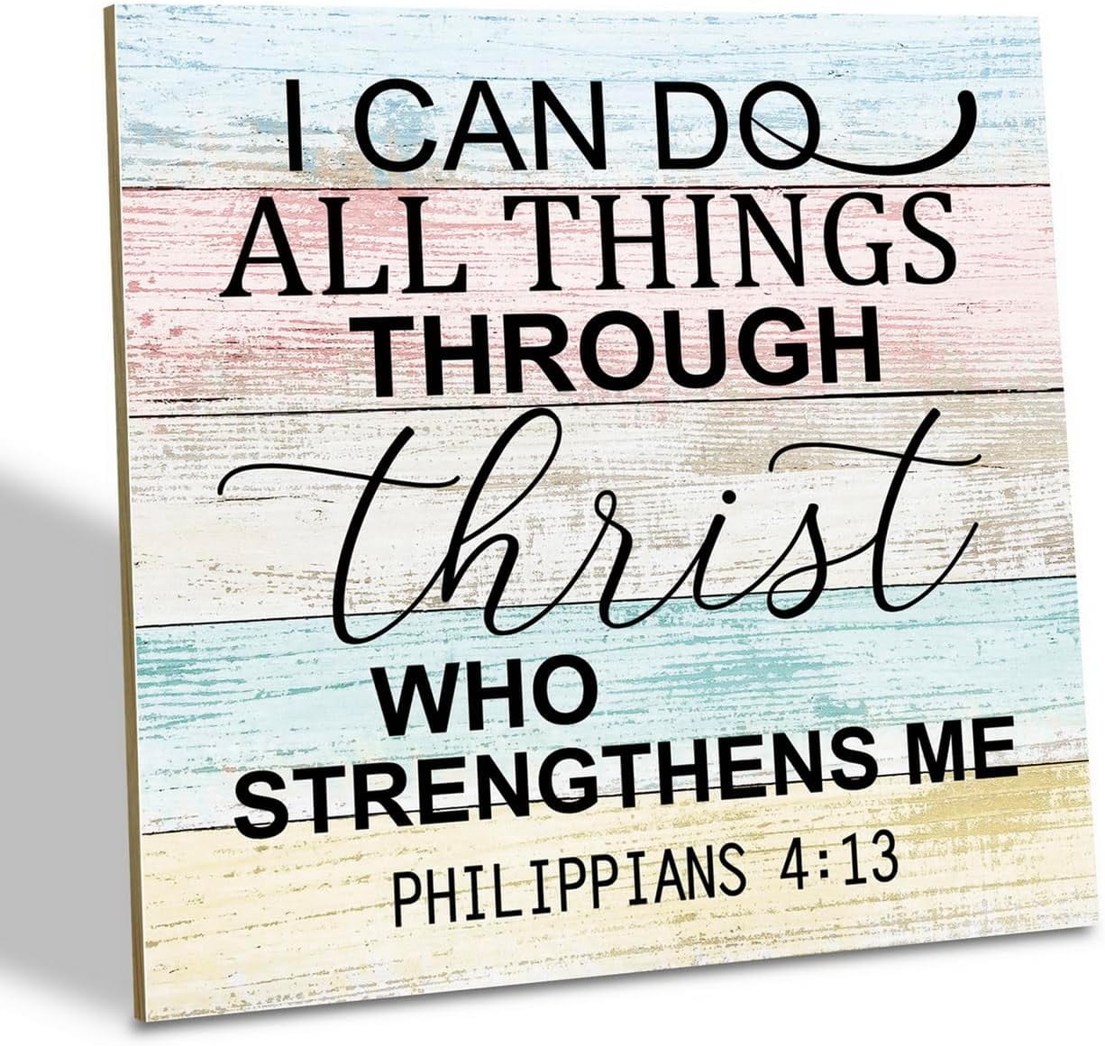 Religious Wood Sign Philippians 4:13 - I Can Do All Things Through ...