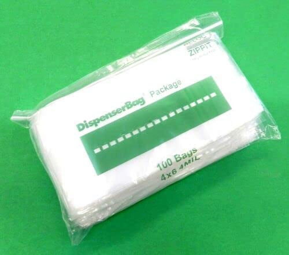 Reloc Zippit Bag 4"X6" Clear 4Mil Reclosable Thick Bags Pack of 100 By ...