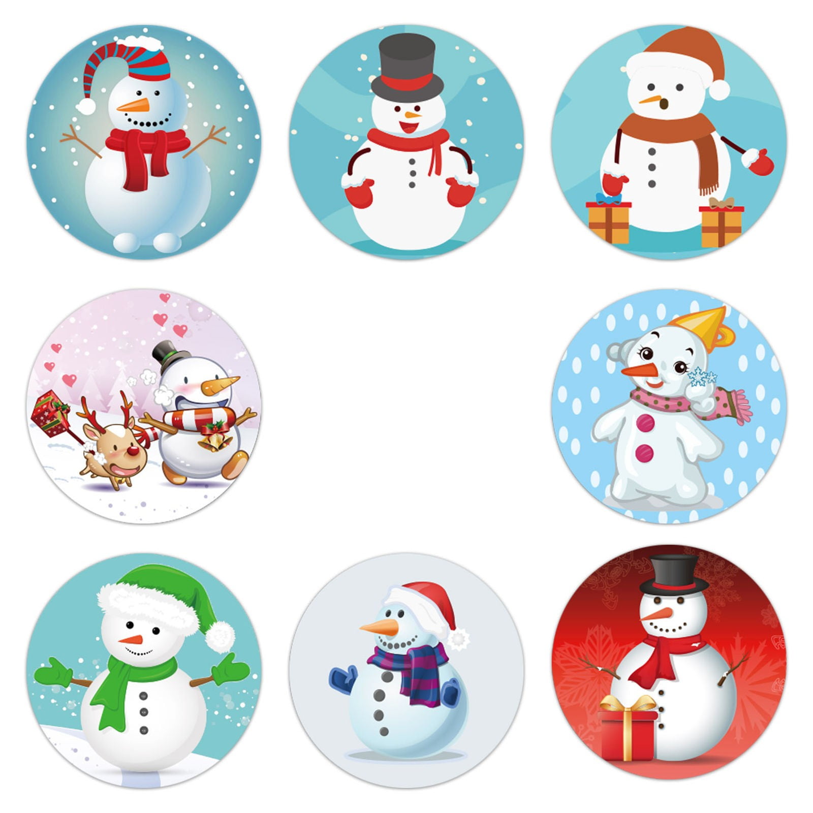 Relocy 500Pcs Stickers/Roll Stickers Christmas Stickers Christmas ...