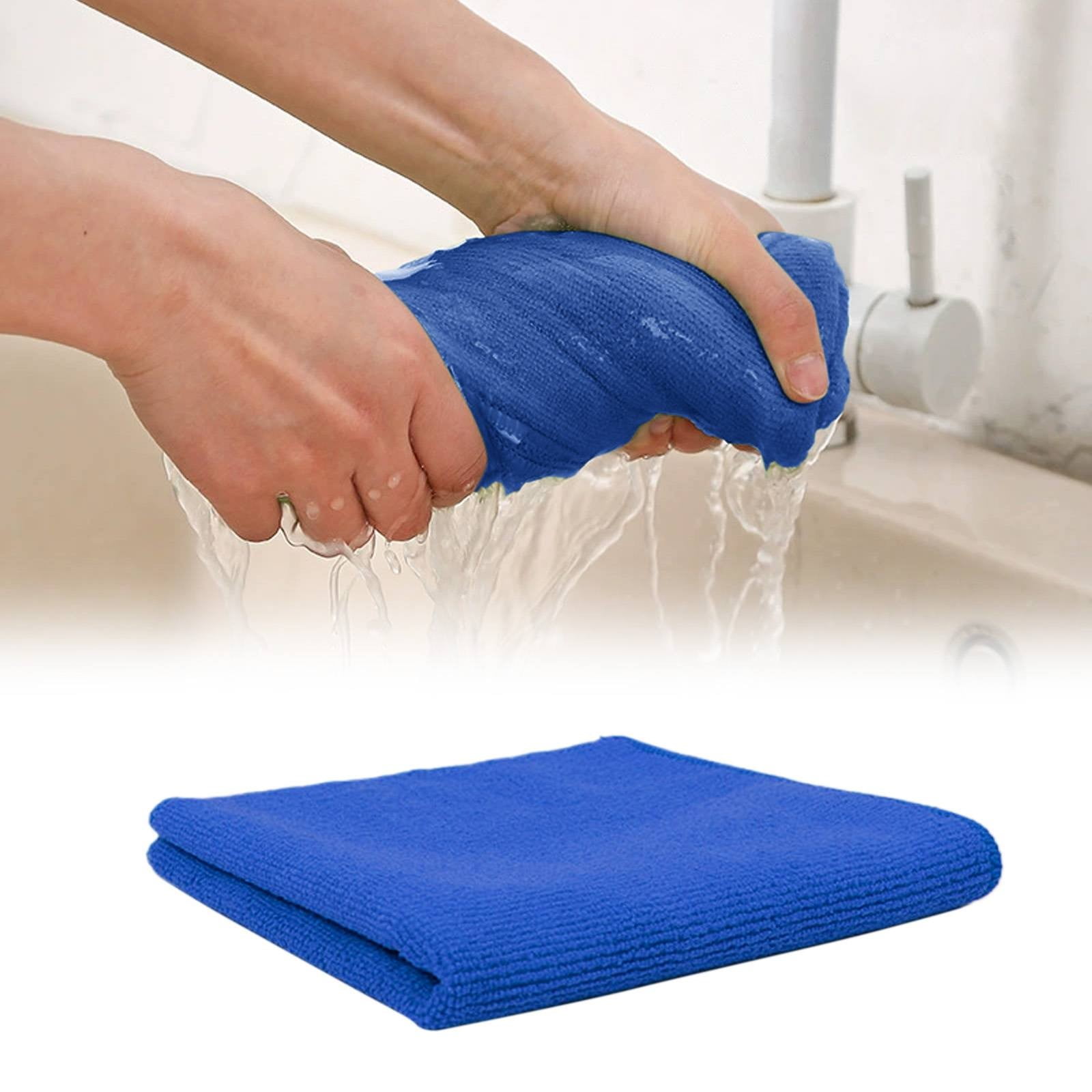Relocy Blue Microfiber Cleaning Cloth, Microfiber Cleaning Cloth Light ...