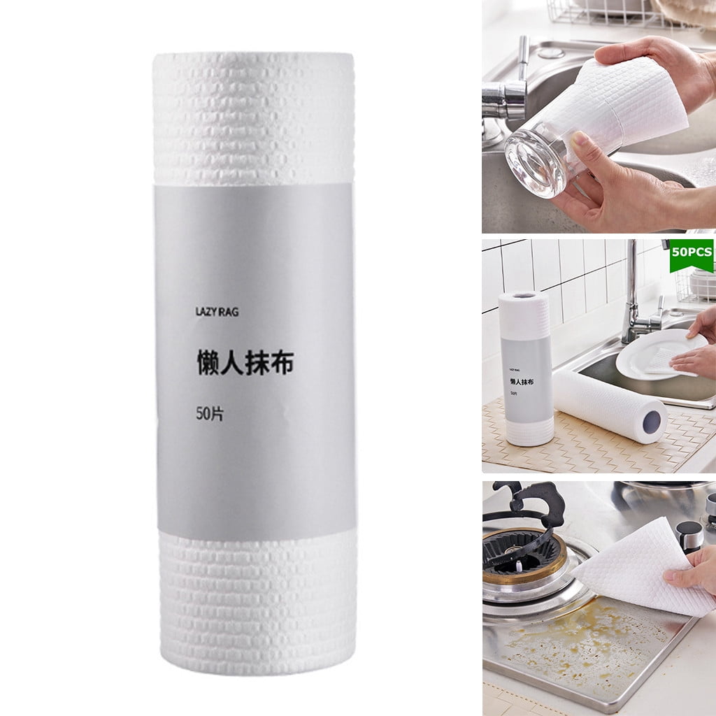 Relocy Clean Disposable Non-Woven Cloth Rag Linen Lazy Cloth Wet and ...