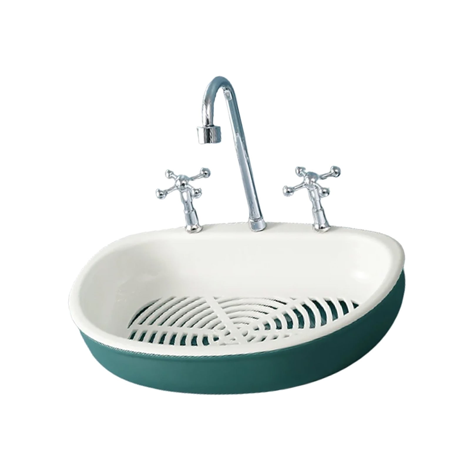 Relocy Double-Layer Faucet Soap Box Holder Wash Basin Bathroom Drain ...