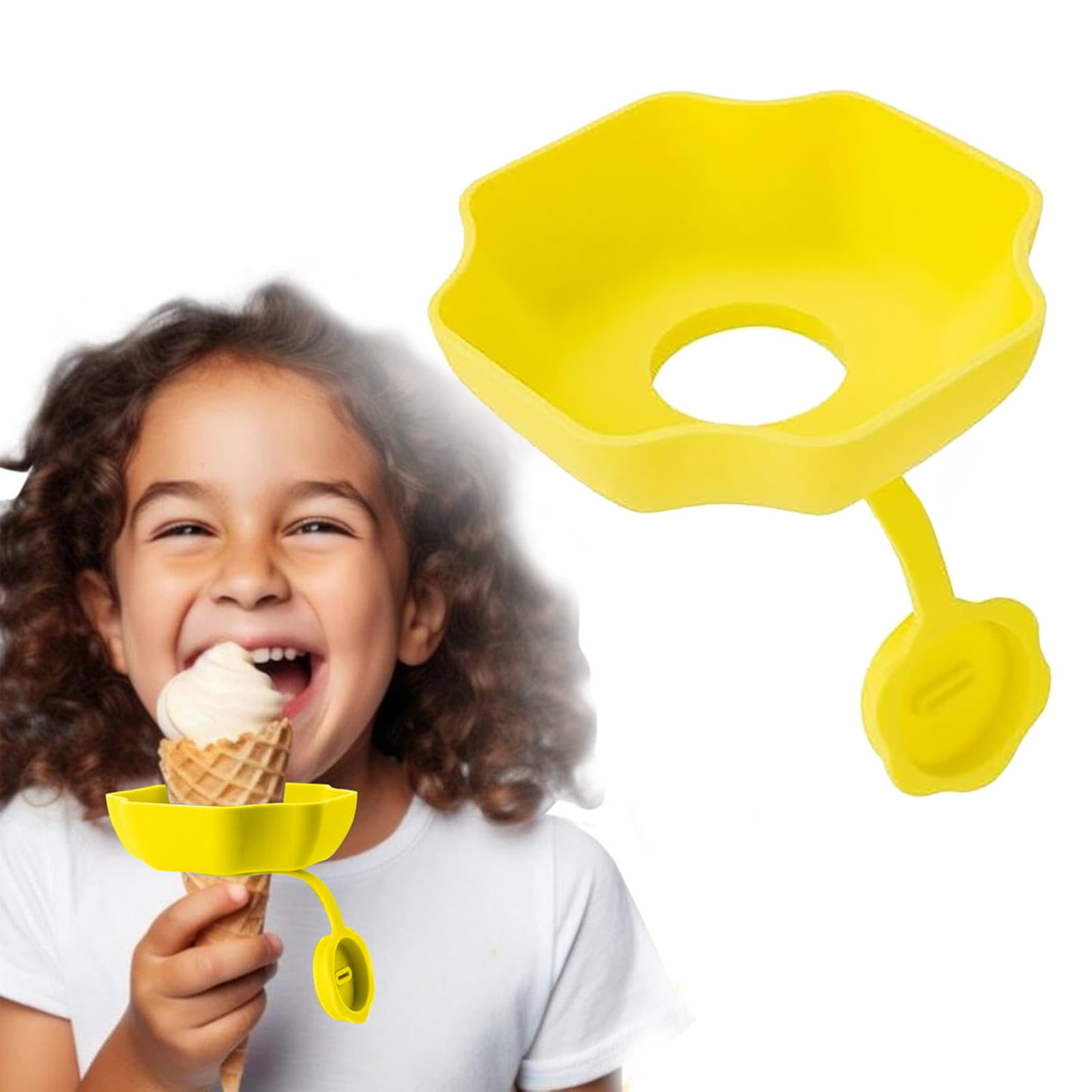 Relocy Ice Cream Stand Yellow ︱ Holders for Teenagers No Drip Grade ...