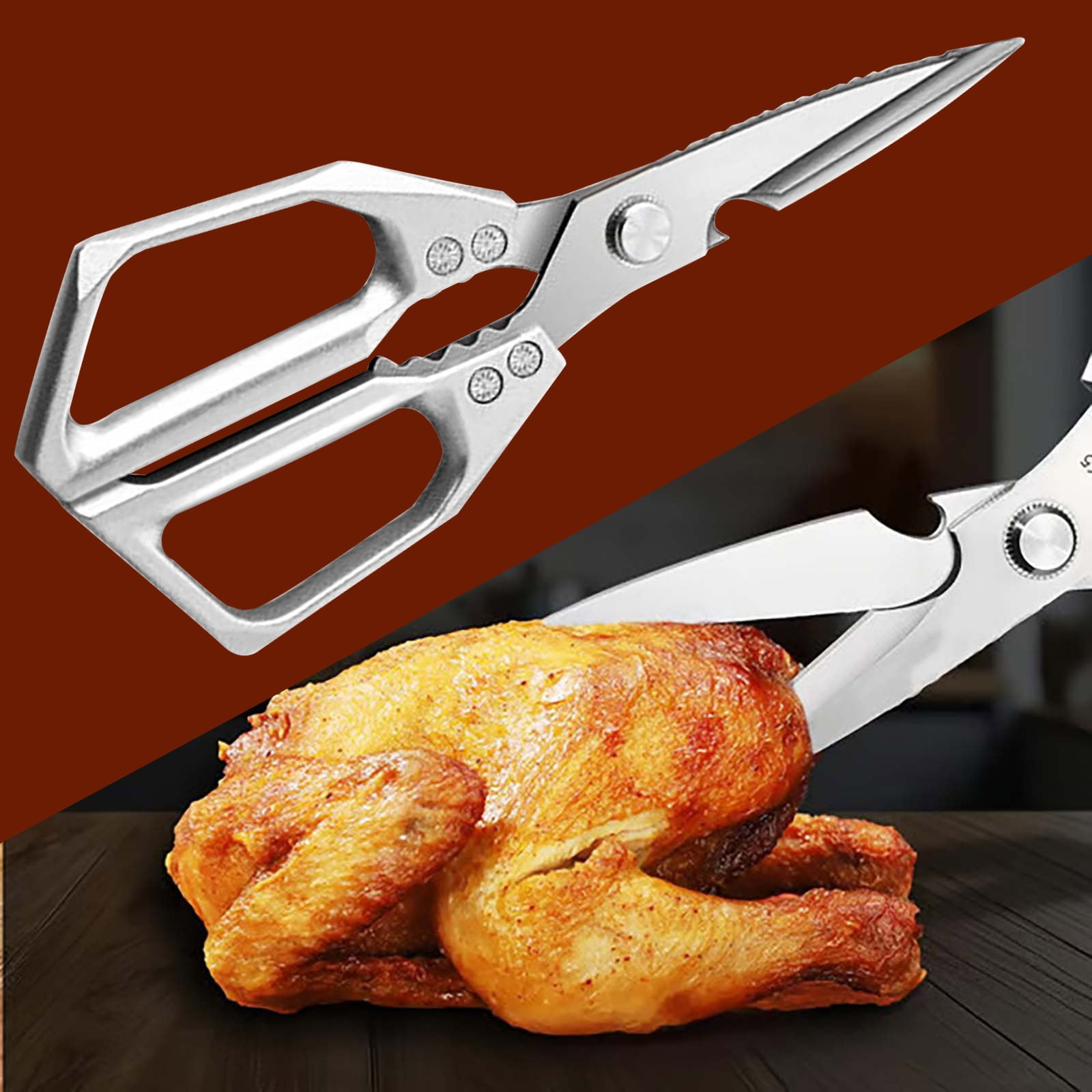 Relocy Kitchen Multi-Purpose Scissors Silver - Practical Stainless ...