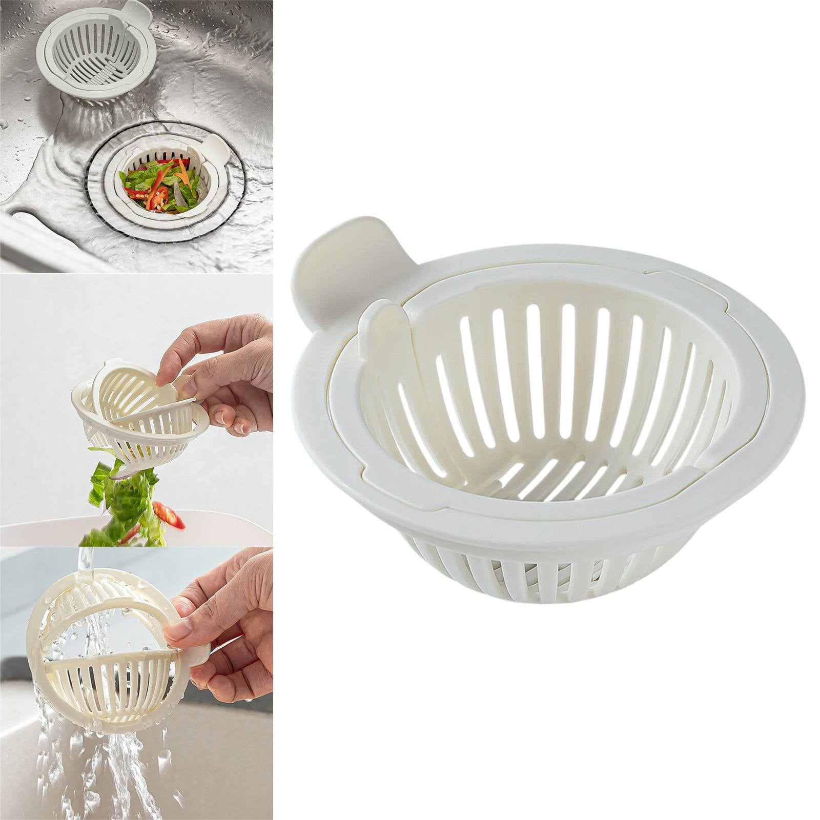 Relocy Kitchen Sink Strainer White - Kitchen Strainer and Drain Basket ...