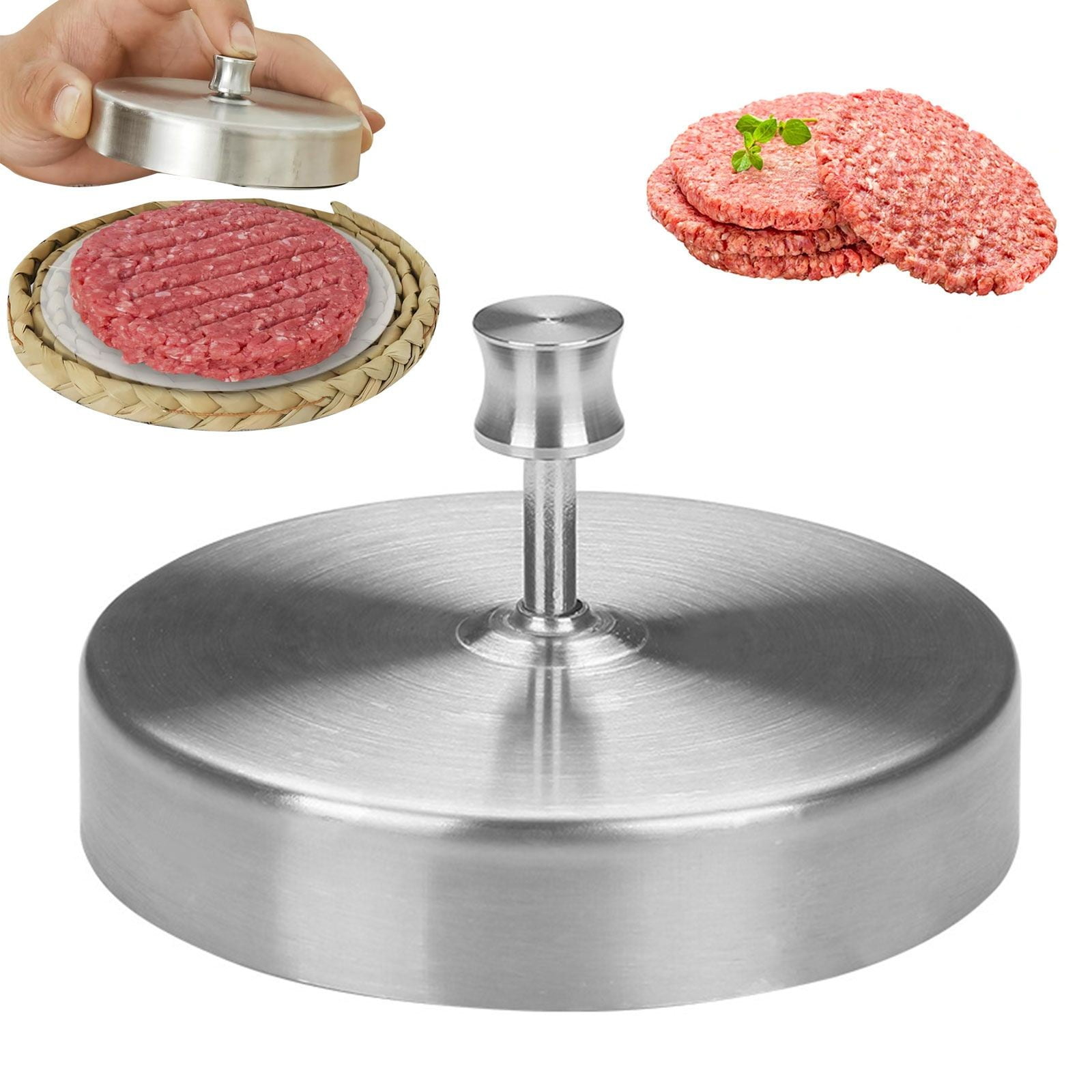 Relocy Meat Pie Mold - Stainless Hamburger Patty Maker Non Stick Patty ...