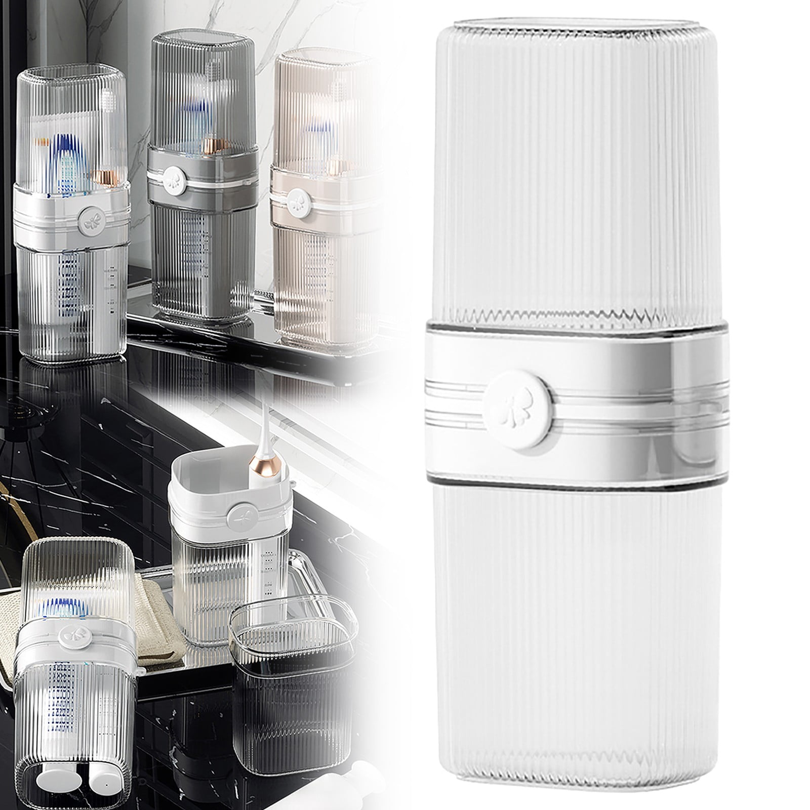 Relocy Portable Toothbrush Storage Cup Travel Cup White - Holder ...