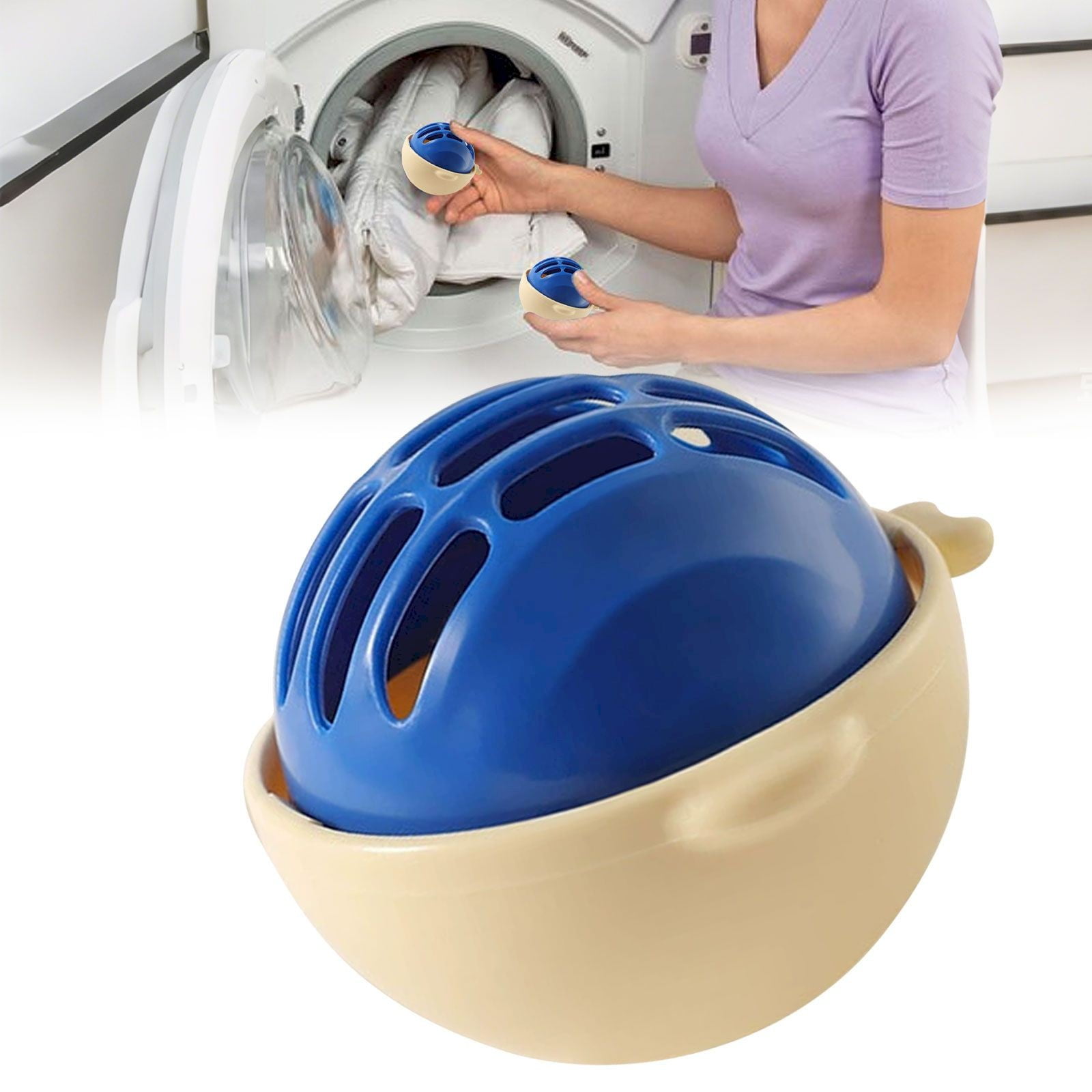 Relocy Puffer Laundry Ball Blue ︱ Hair Removal Cleaning Hair Remover ...