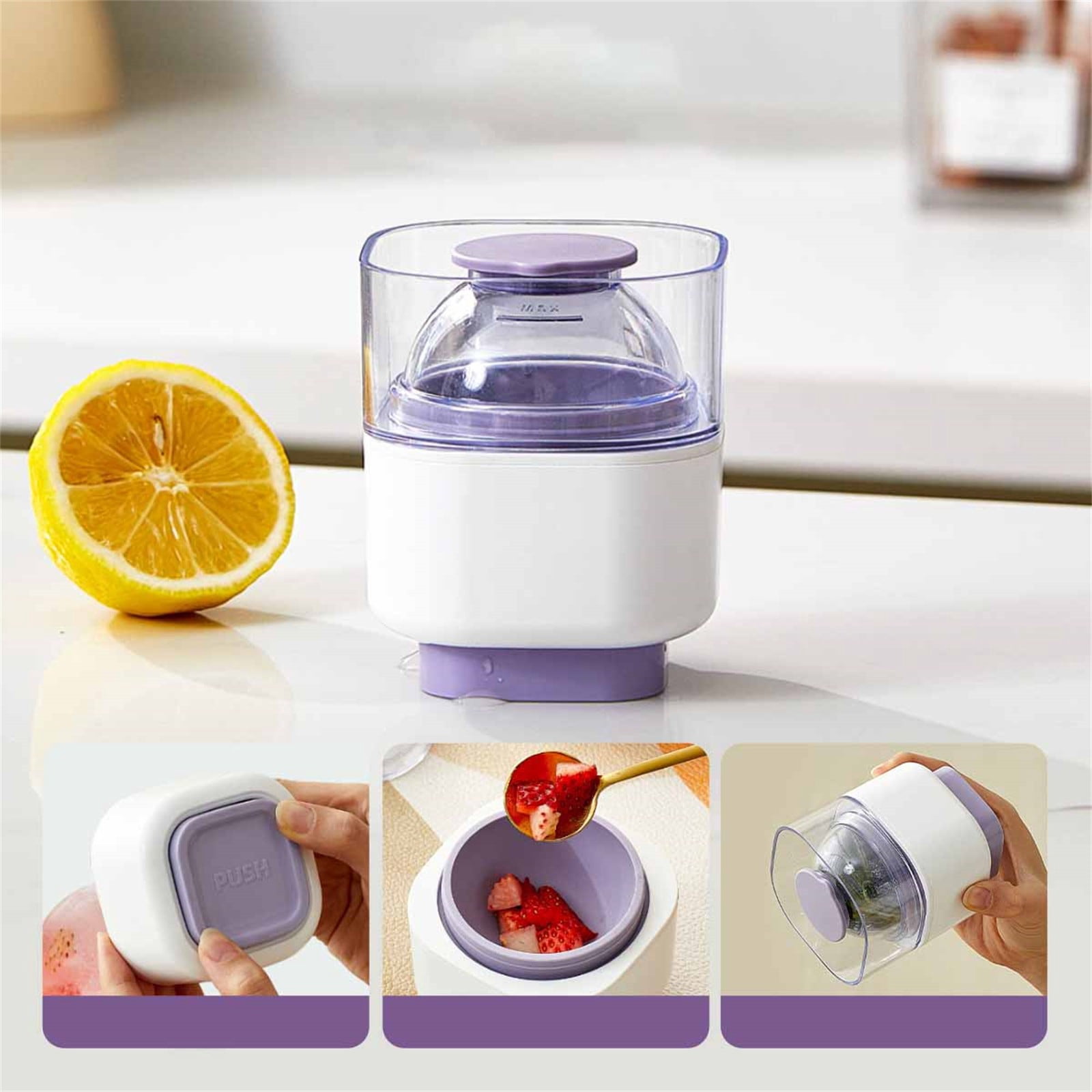Relocy Push-To-Go Ice Ball Maker, White - Ice Large 2.5 Inch Round ...