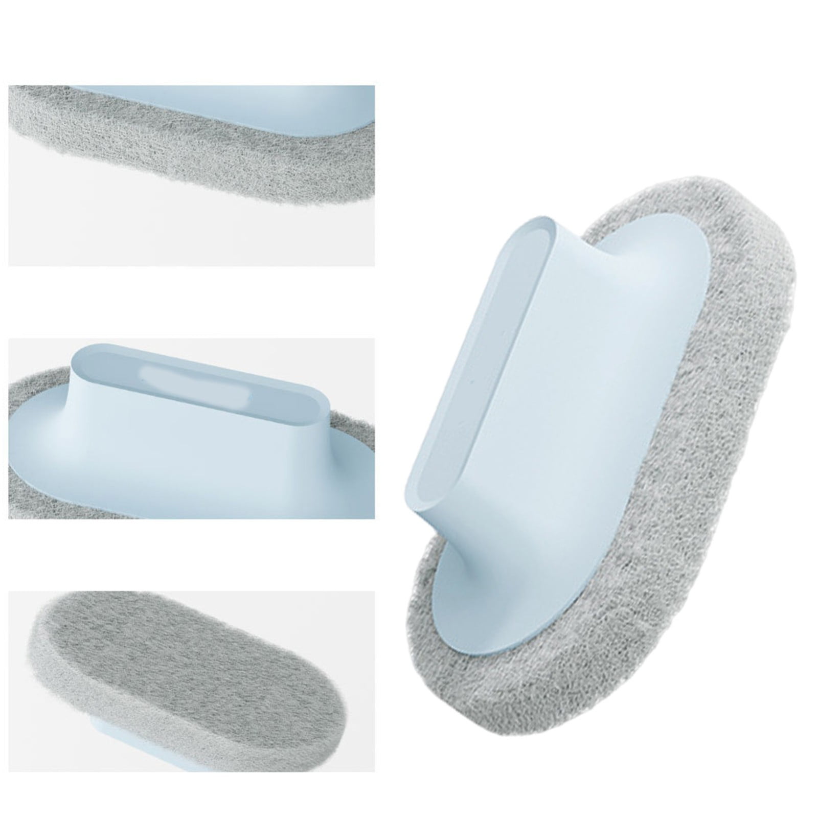 Relocy Scrub Brush with Handle - Abrasive Scouring Pad for Tile, Grout ...