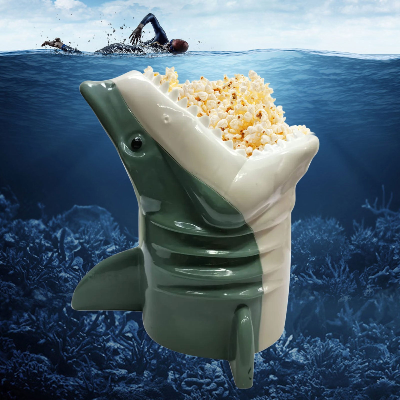Relocy Today'S Specials Great White Shark Popcorn Bucket (Food Grade ...