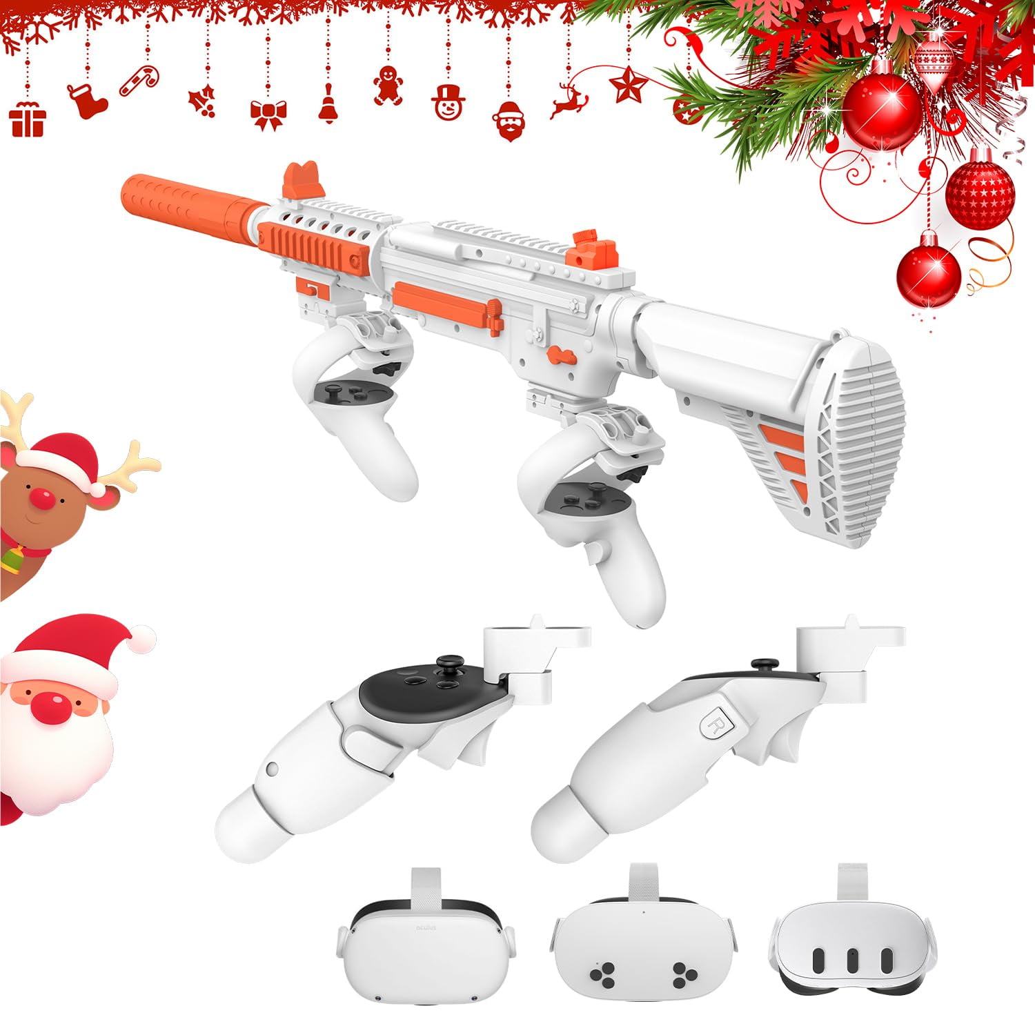 Relohas VR Handle Accessories for Meta Quest 3, 3S, Gun Stock for ...