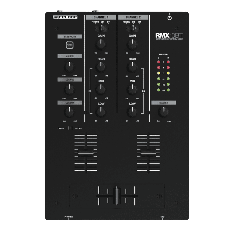 Reloop AMS-RMX-10-BT 2-CHANNEL BLUETOOTH DJ MIXER IN COMPACT ...