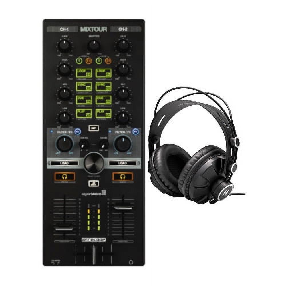 Reloop Mixtour All-In-One DJ Controller-Audio Interface with Studio ...