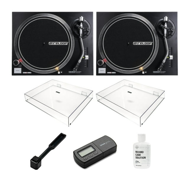 Reloop RP-2000 MK2 Direct Drive DJ Turntable (Pair) with Dust Covers ...