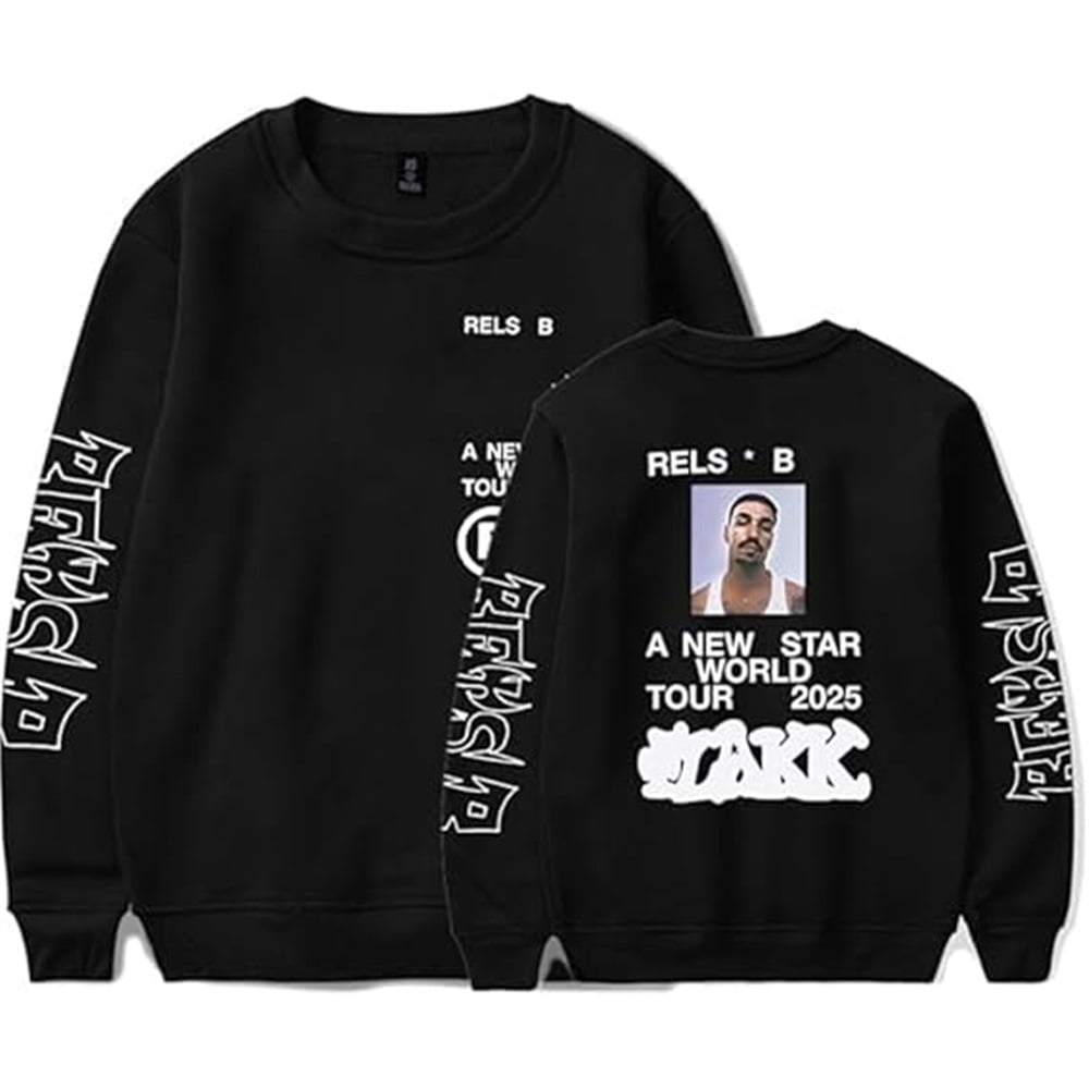 Rels B Rapper 2025 Tour Merch Long Sleeve Cool Sweatshirt Men And Women ...