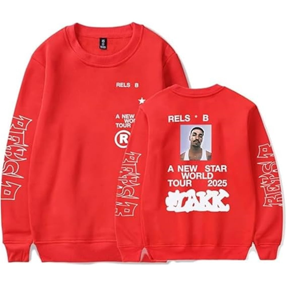 Rels B Rapper 2025 Tour Merch Long Sleeve Cool Sweatshirt Men And Women ...
