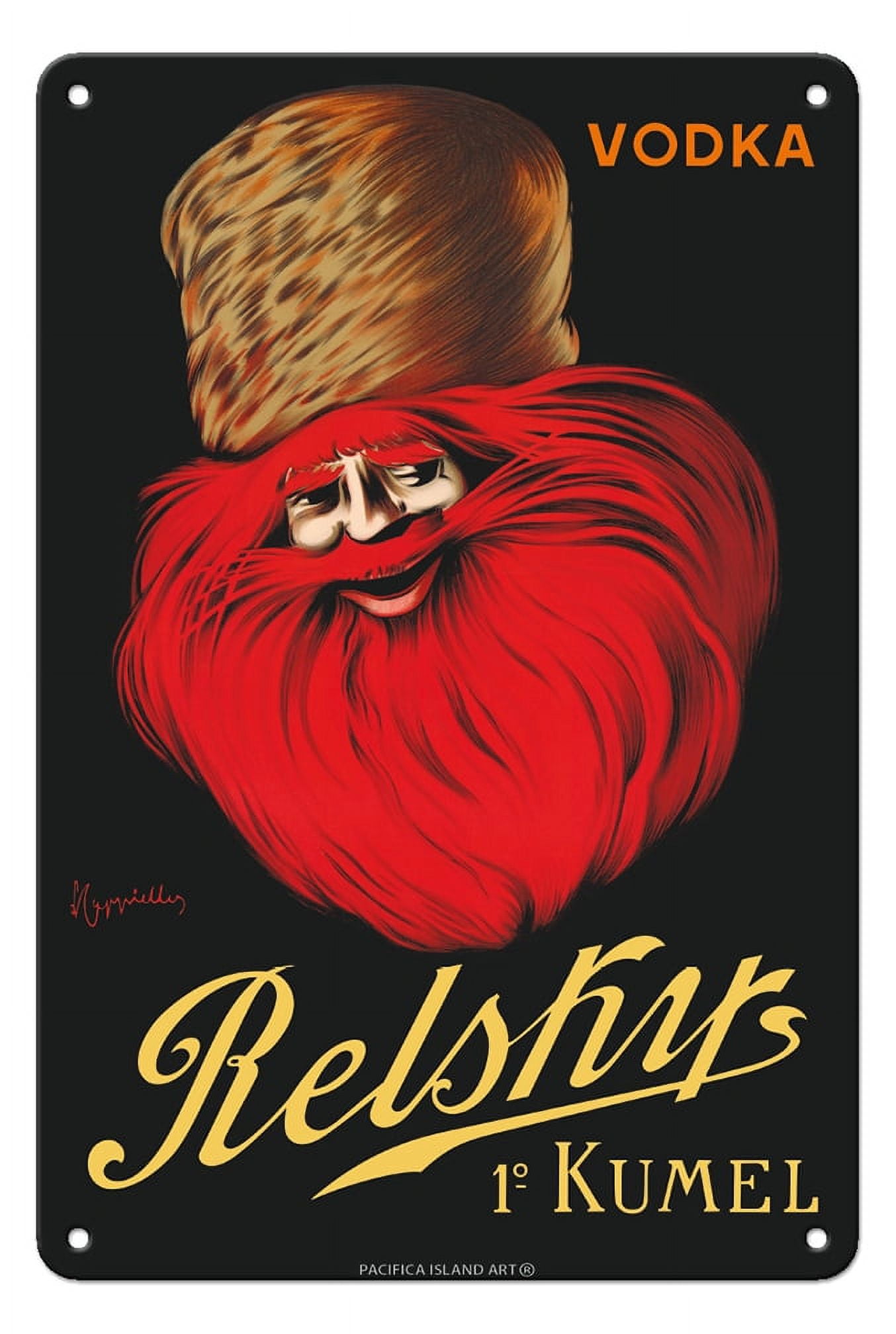 Relskys Vodka 1º Kumel - Liquor - Russian Cossack - Vintage Advertising ...