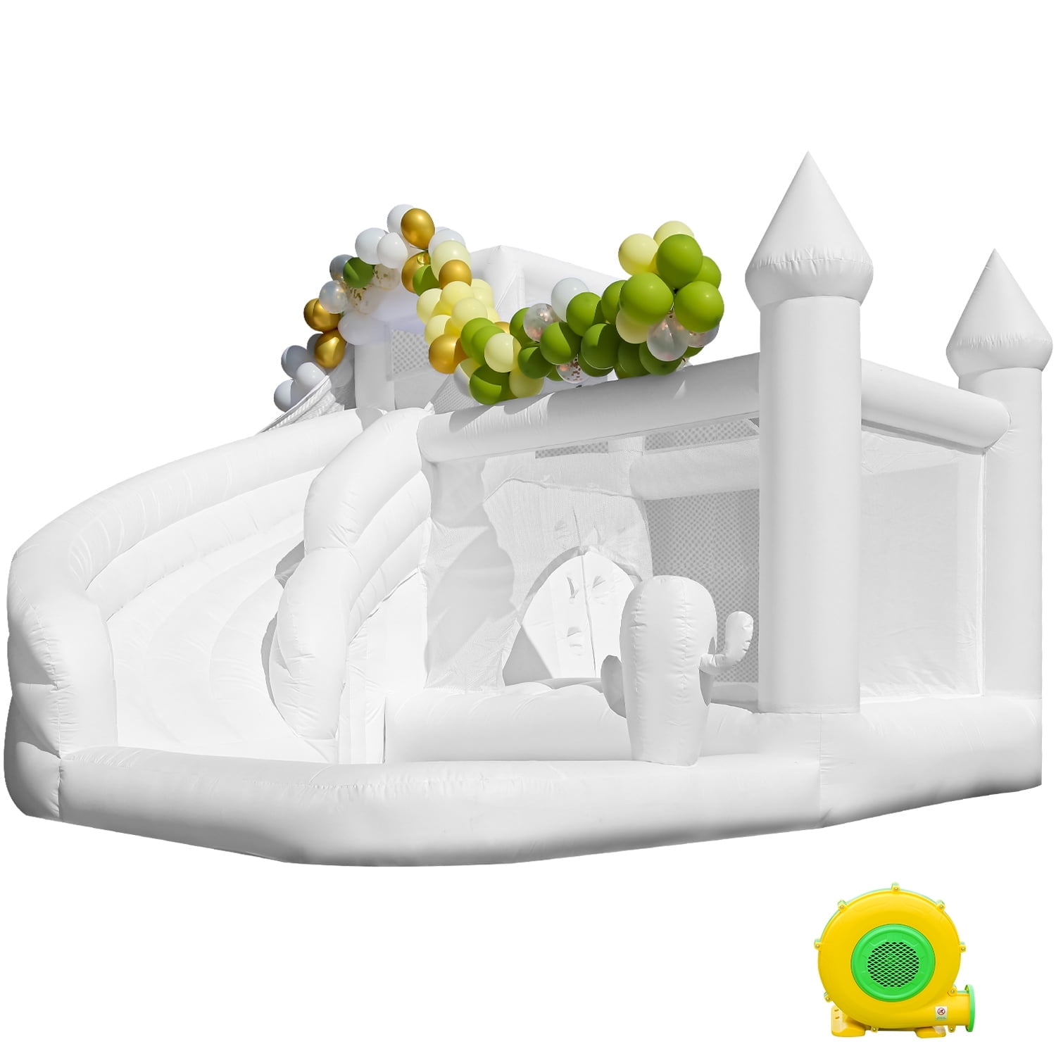 Relunch 16FT Commercial PVC White Bounce House for Adult Kids, With ...