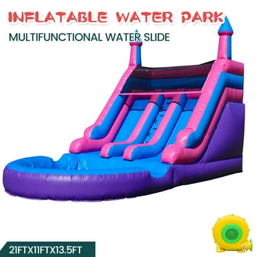14FT Commercial Water Slide and Splash Pool for Kids (with Blower ...
