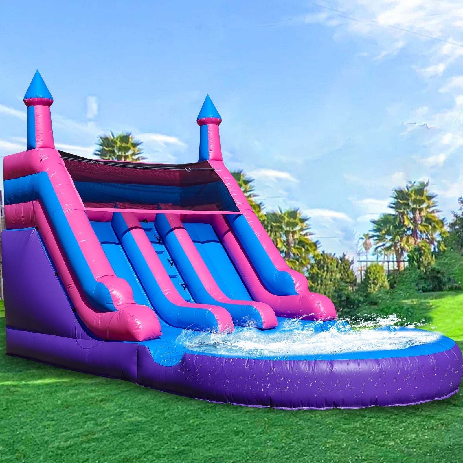 Relunch 21FT(L) Commercial Inflatable Double Water Slide for Kids ...