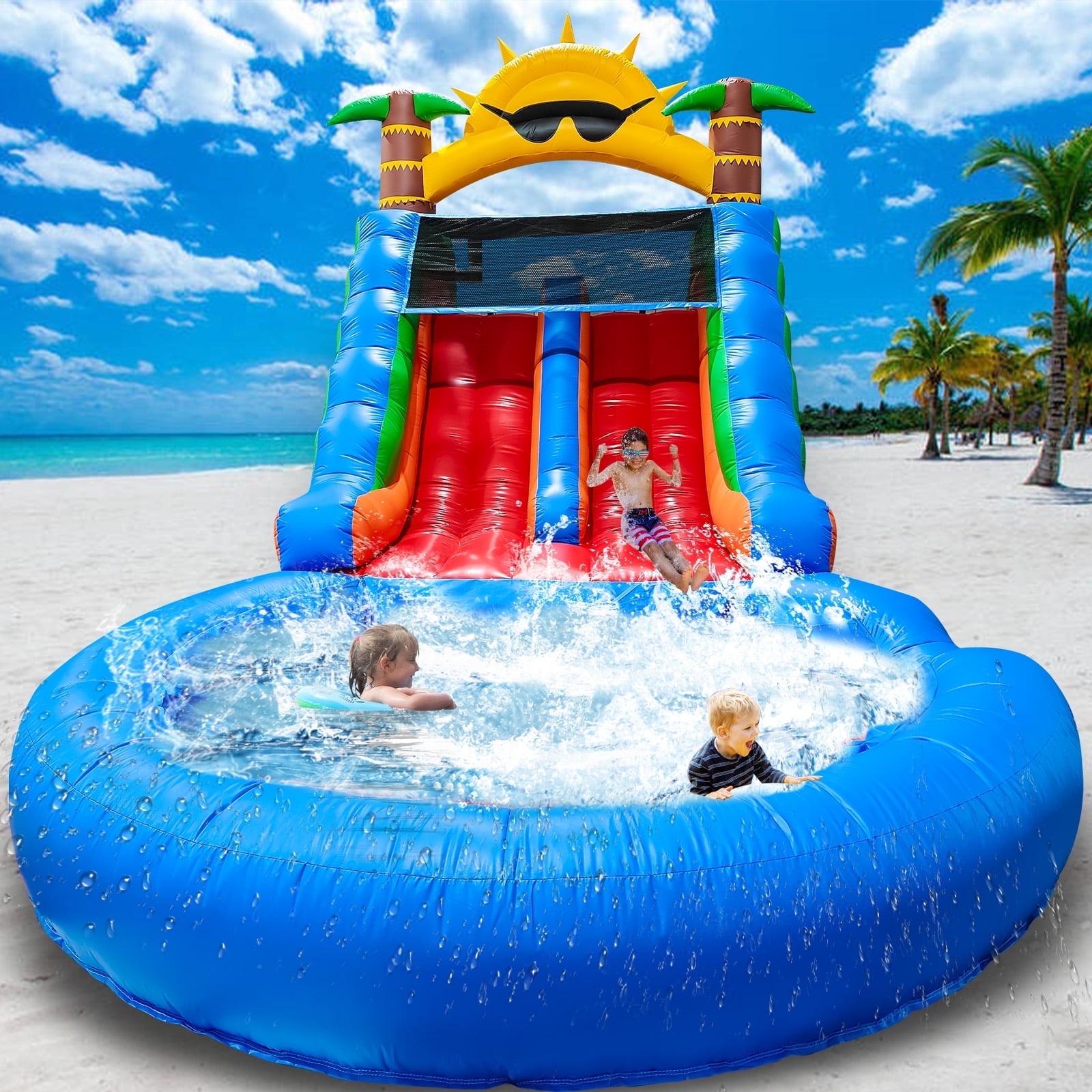 Relunch 23FT Commercial Double Water Slide for Adults Kids ,100% PVC ...
