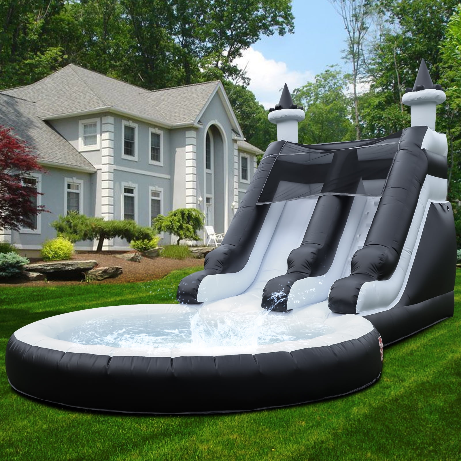 Relunch Giant Commercial Inflatable Water Slide with Dartsboard & Big ...