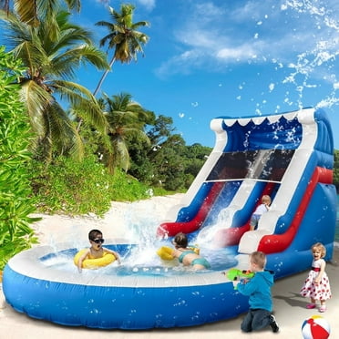 Relunch Giant Commercial Inflatable Water Slide with Dartsboard & Big ...