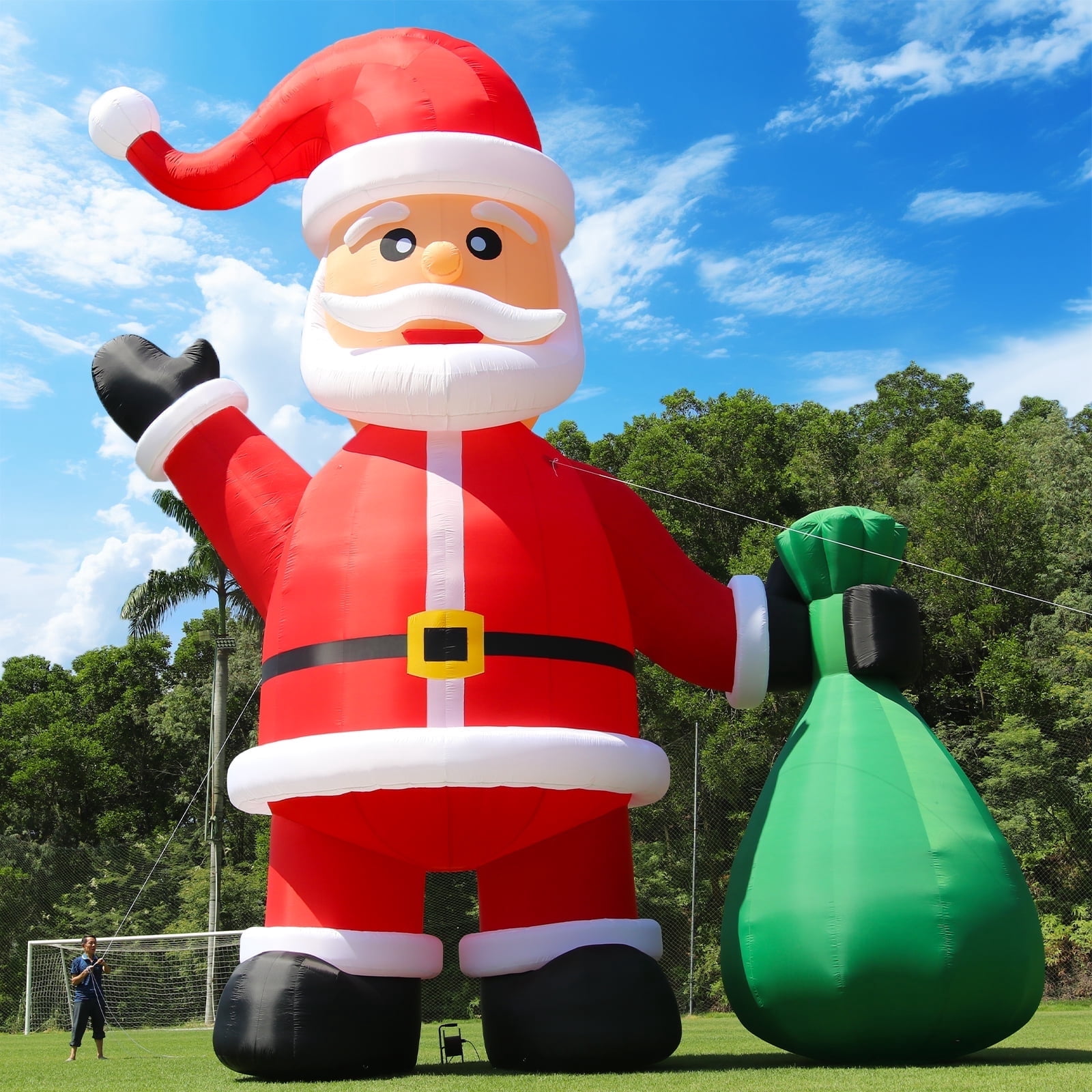 Relunch 20FT Giant Inflatable Santa Claus with Built-in Blower, Large ...