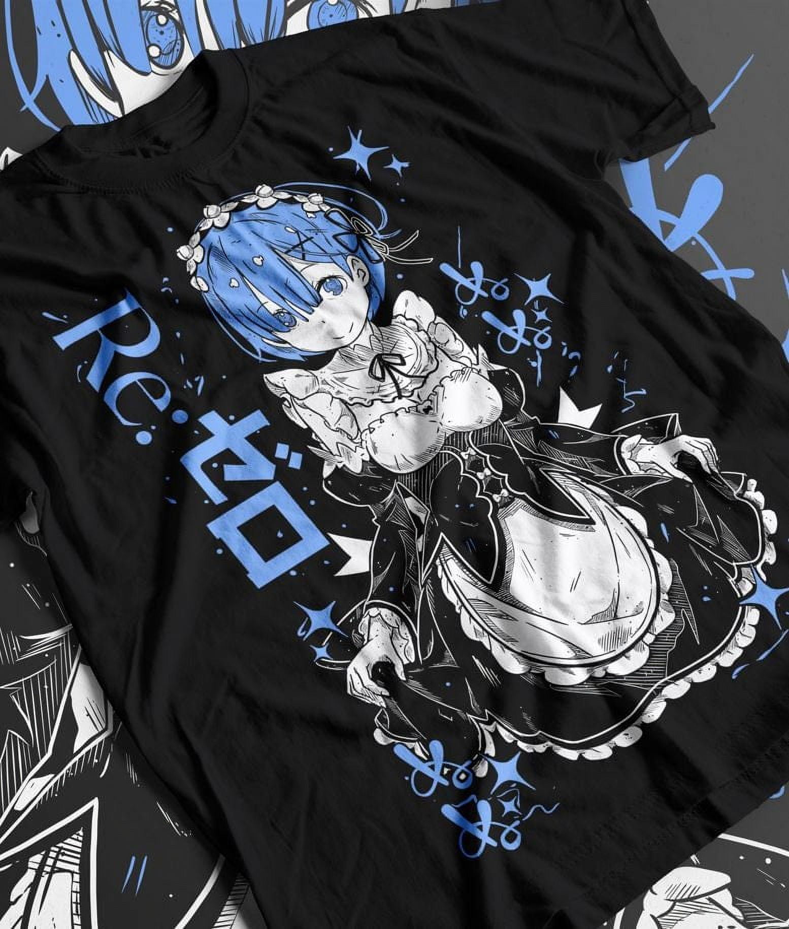 Rem Re Zero T-Shirt,Cute Re Zero Ram,Subaru,Japanese,Manga Graphic Tee ...