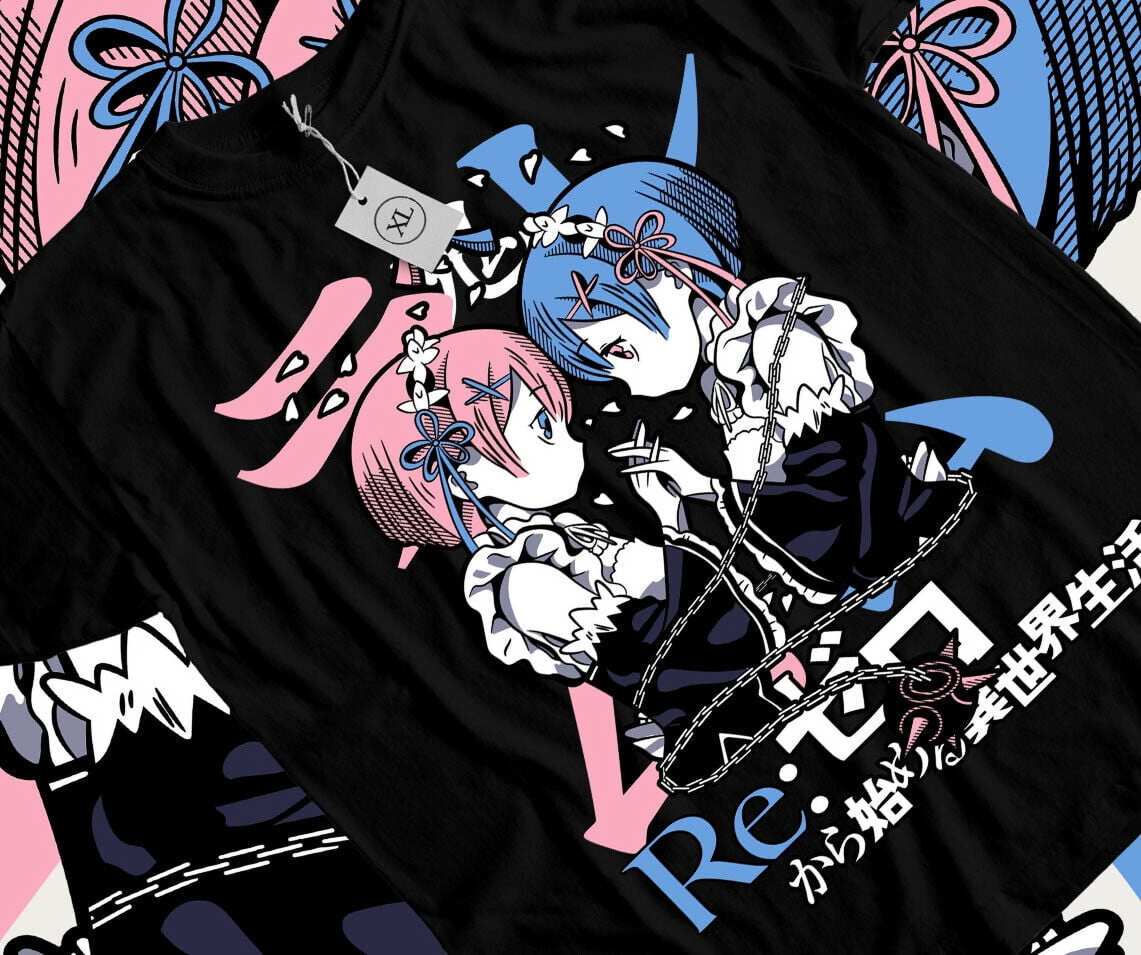 Rem Re Zero T-Shirt Subaru Japanese Cute Re Zero Ram Kawaii Girl Shirt ...