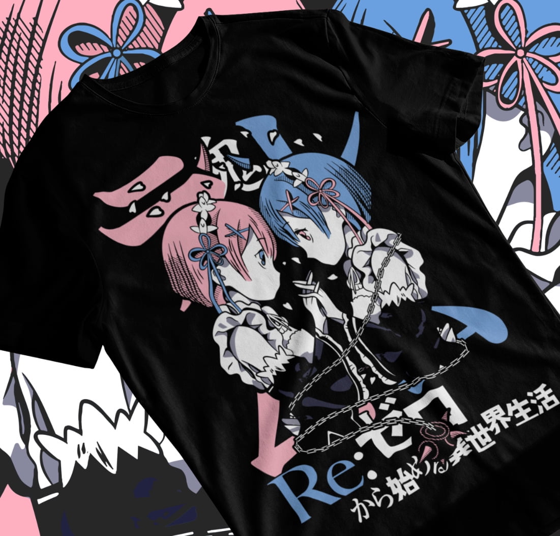 Rem Re Zero T-Shirt,Subaru,Japanese, Cute Re Zero Ram,Unisex Graphic ...