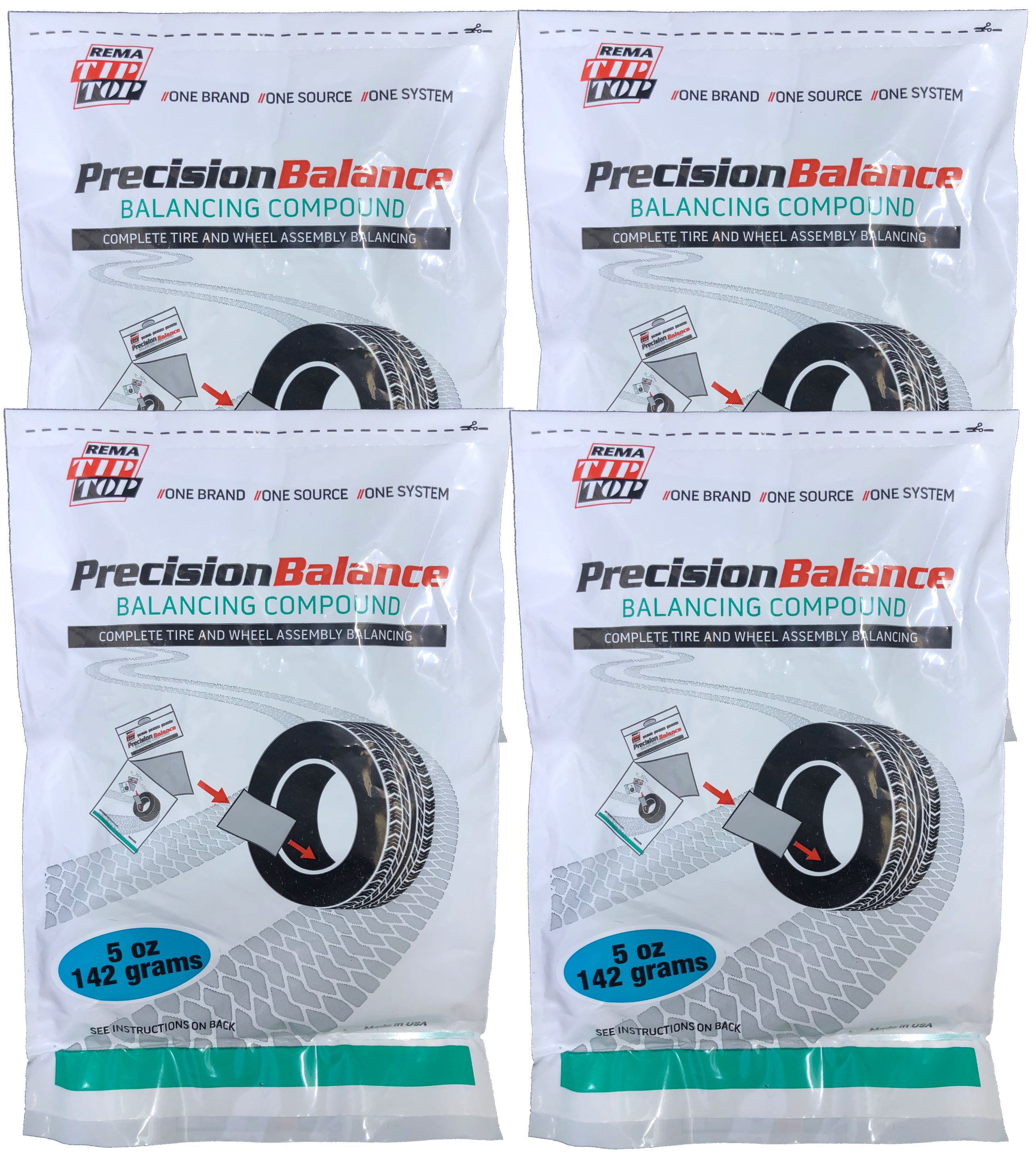 Rema Tip Top 4 PrecisionBalance 5 oz Tire Balance Beads Kits (20 Ounces ...