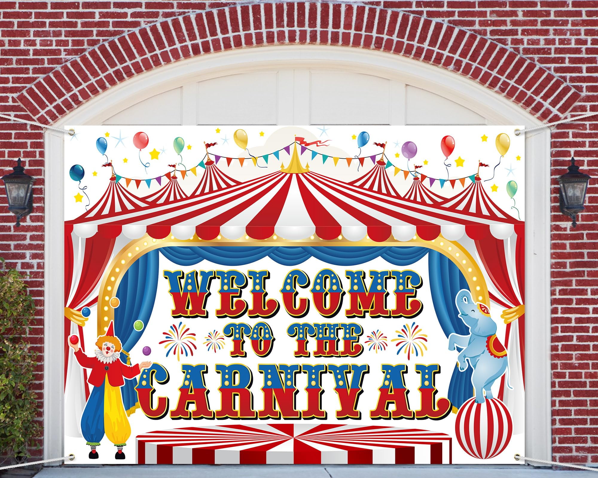 Remagr Large CircusTRDN Carnival Backdrop 10 x 8 ft Welcome to The ...