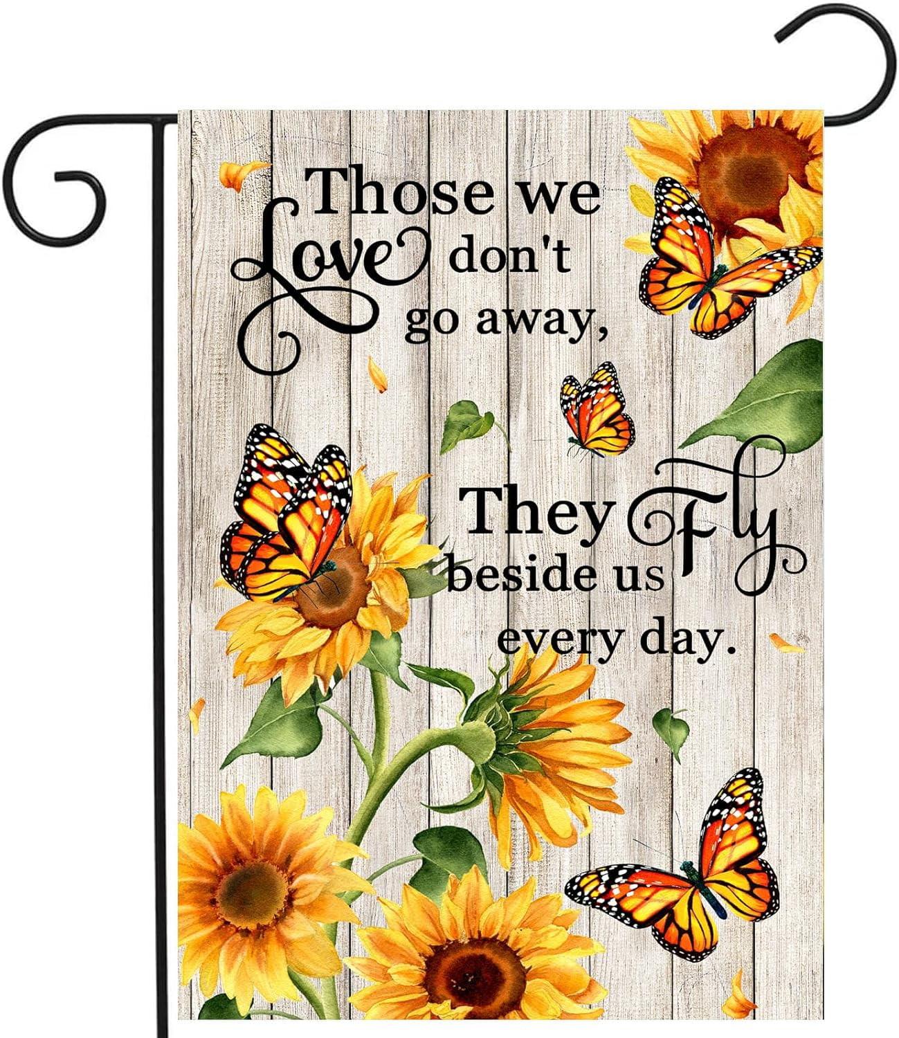Remain Unique Memorial Garden Flag Monarch Butterfly Decor Sunflower ...