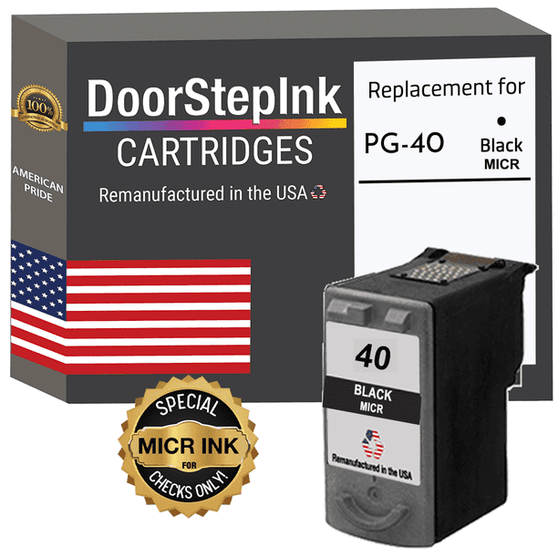 DoorStepInk PG-40 Black MICR High Yield Ink Cartridge Compatible for ...