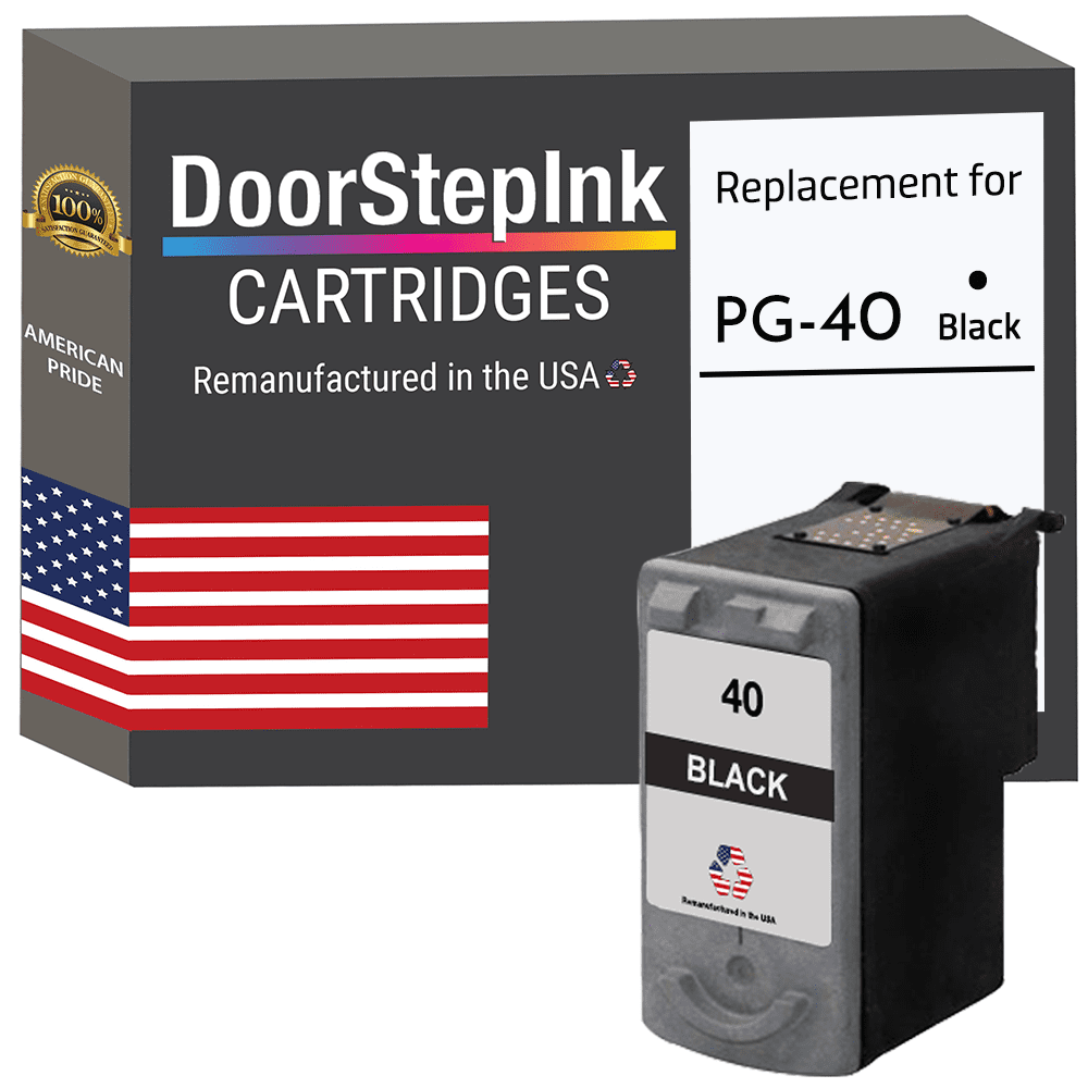 DoorStepInk Remanufactured High Yield Ink Cartridge Canon PG-40 Black ...