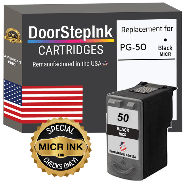 DoorStepInk Canon PG-50 Black MICR High-Yield Ink Cartridge Compatible ...