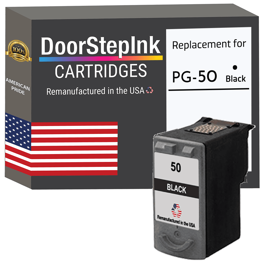 Remanufactured DoorStepInk High Yield Ink Cartridge for Canon PG-50 ...