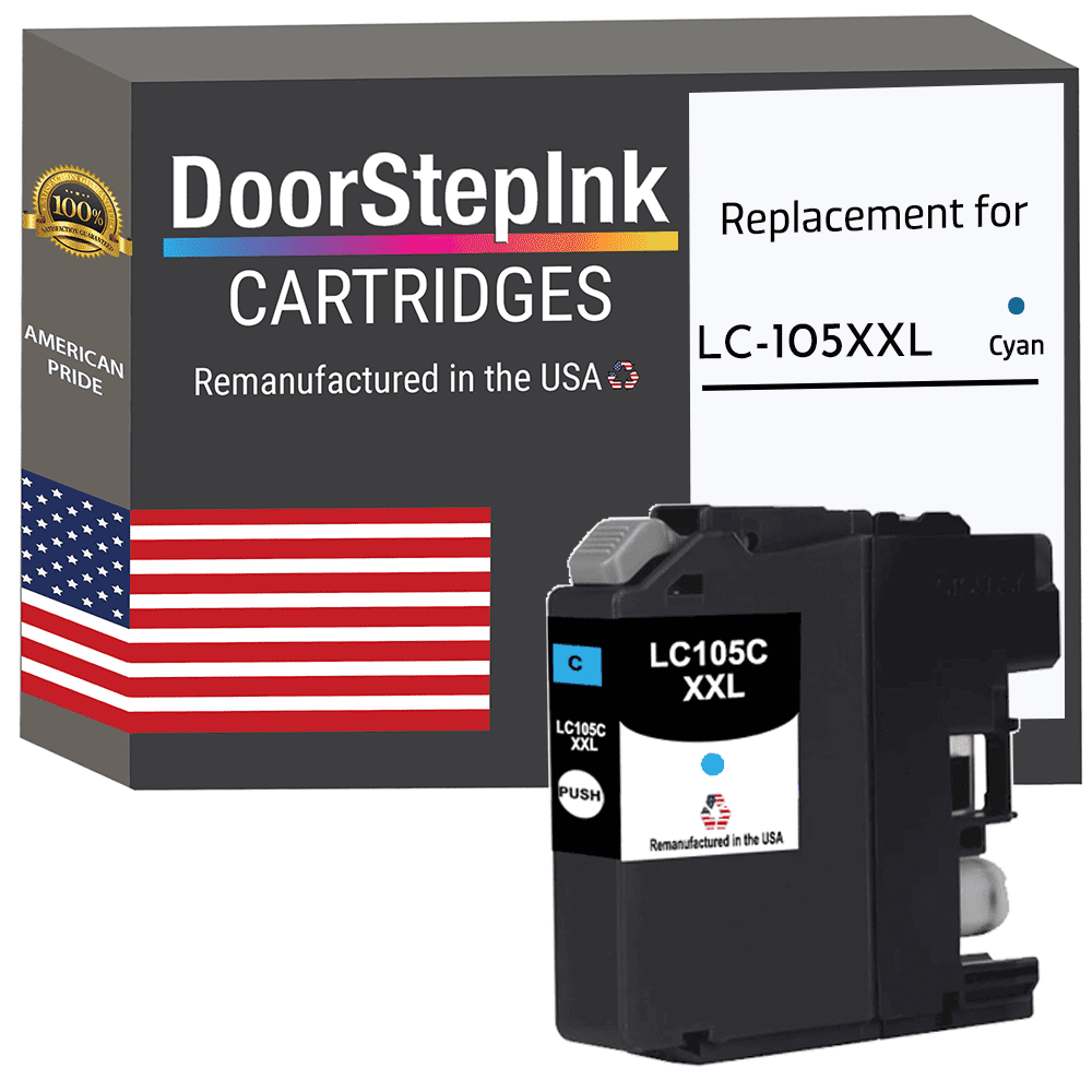 DoorStepInk High Yield Ink Cartridges for Brother LC105XXL Cyan ...