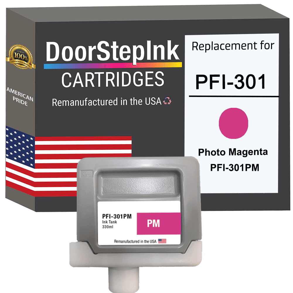 DoorStepInk Ink Cartridge for Canon PFI-301 330ML Photo Magenta ...