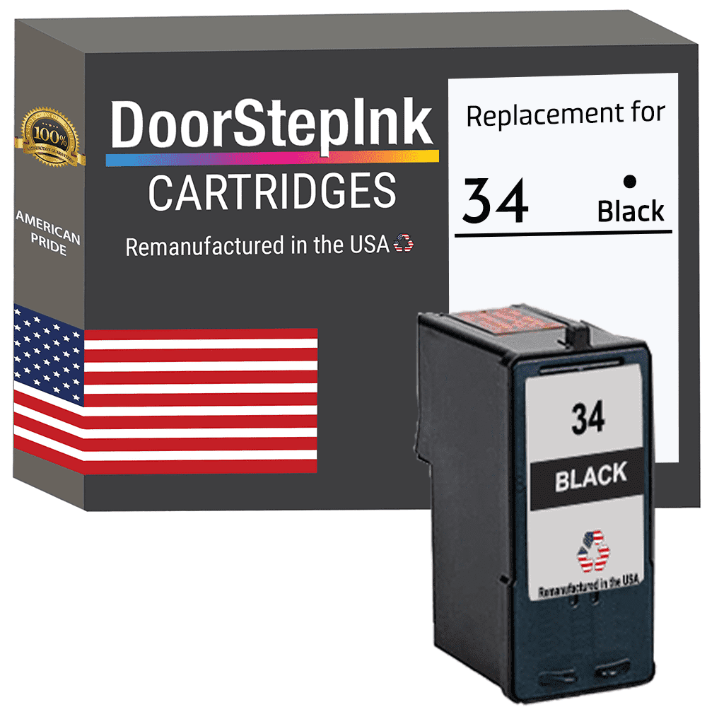 DoorStepInk Ink Cartridge for Lexmark 34 Black Compatible with Lexmark ...